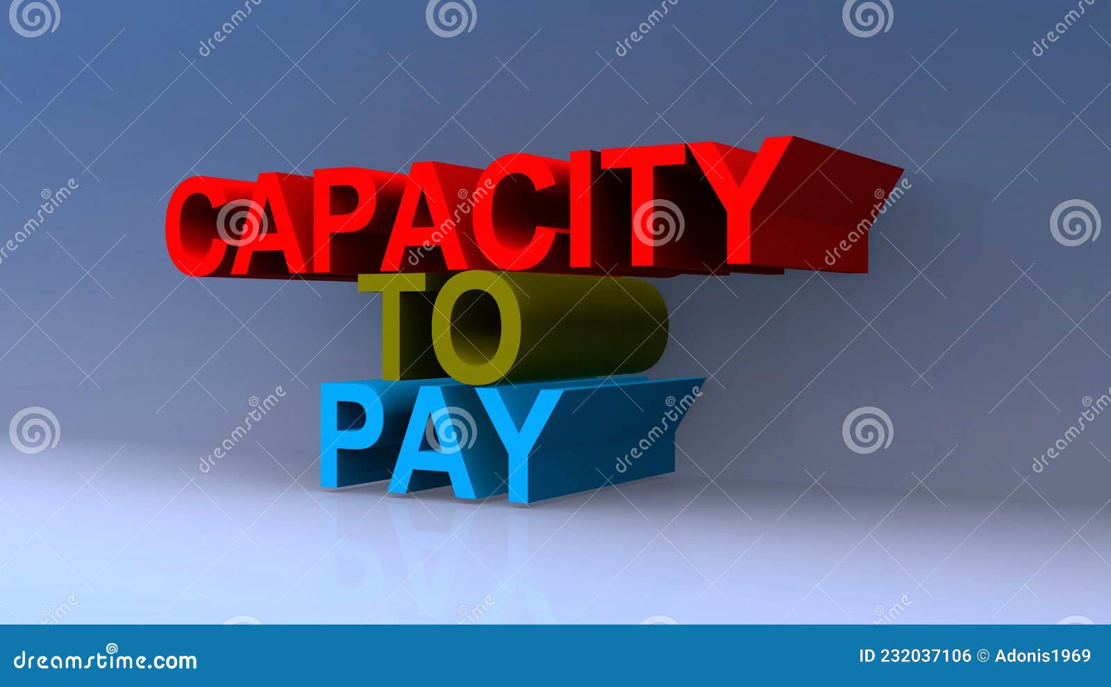 Capacity to pay on blue stock illustration. Illustration of hand ...