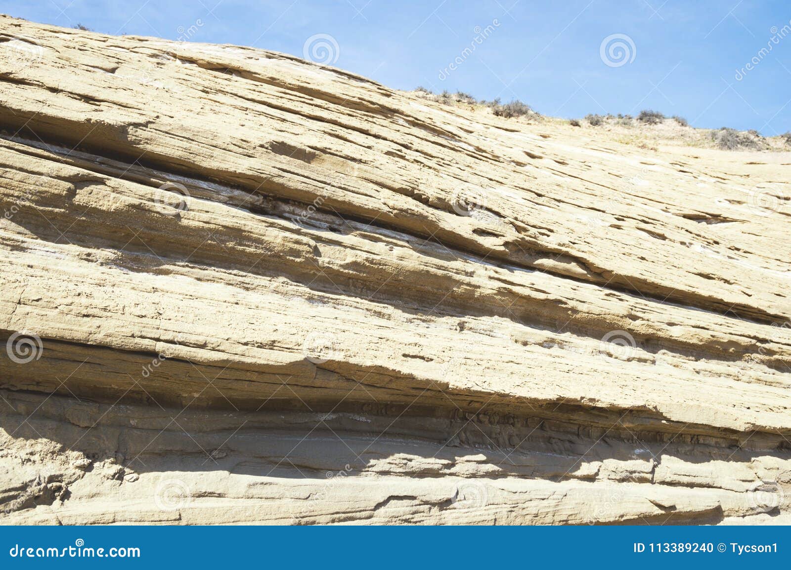 Capas De Roca Arcilla-arenosa Foto de archivo - Imagen de fondo, piedra ...