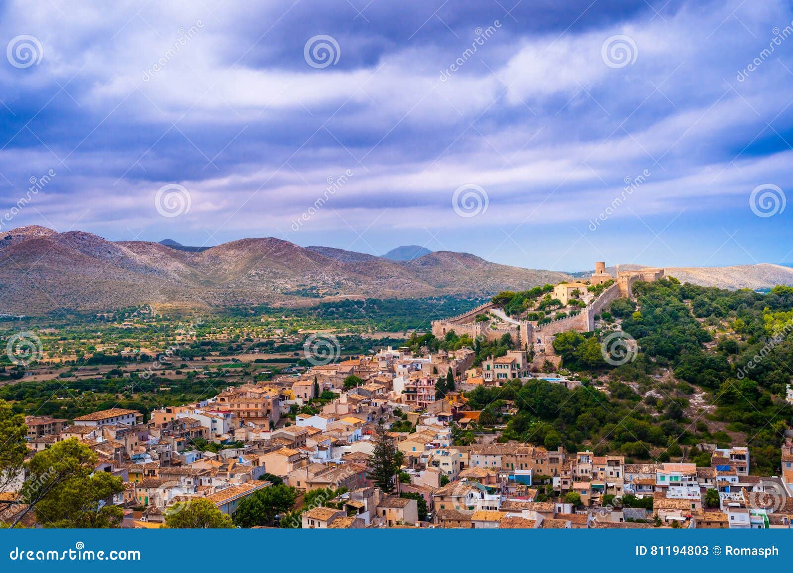 Capdepera Castle in Mallorca Island, Spain. Stock Image - Image of ...