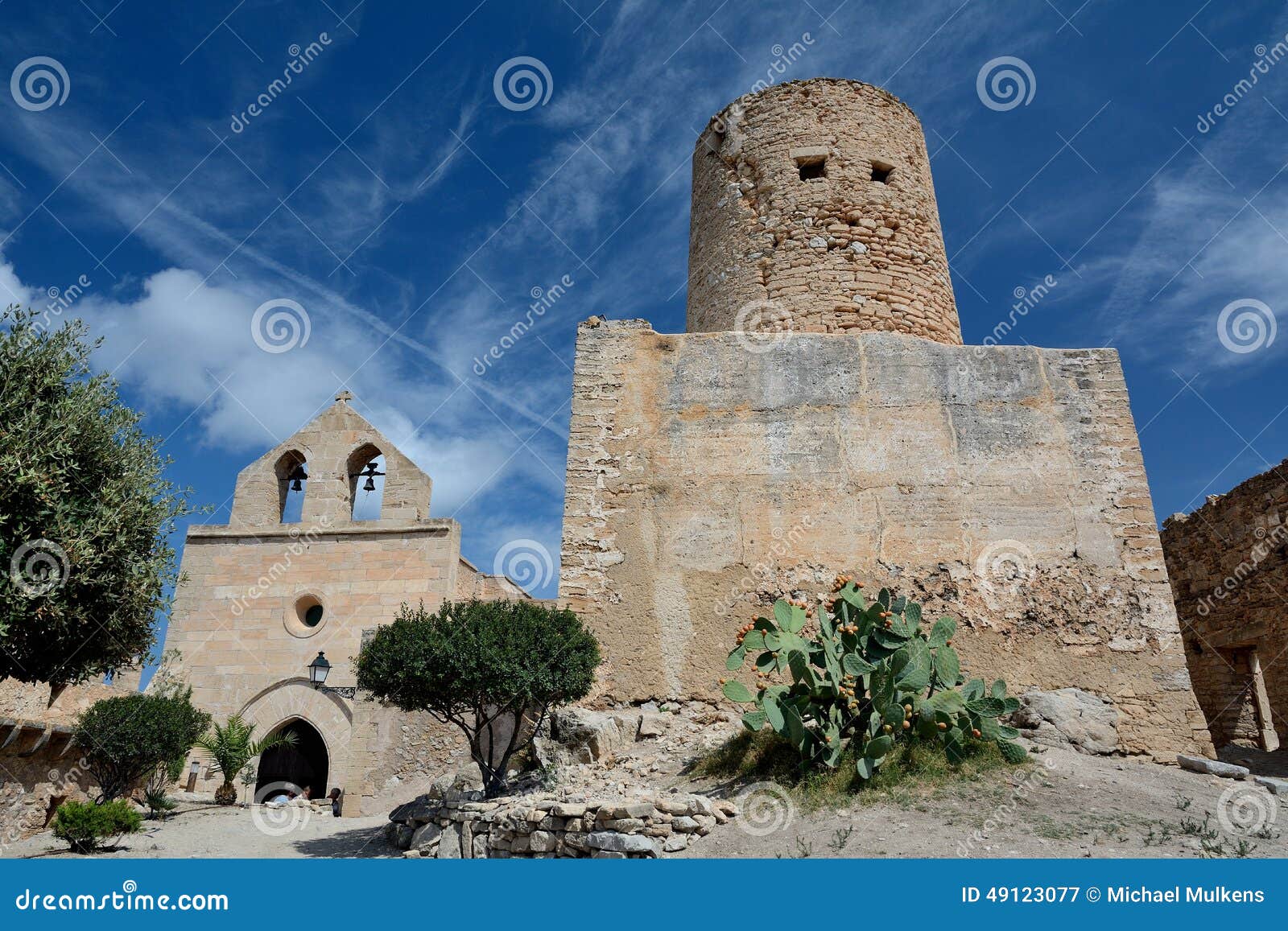 Capdepera Castle stock image. Image of mediterranean - 49123077