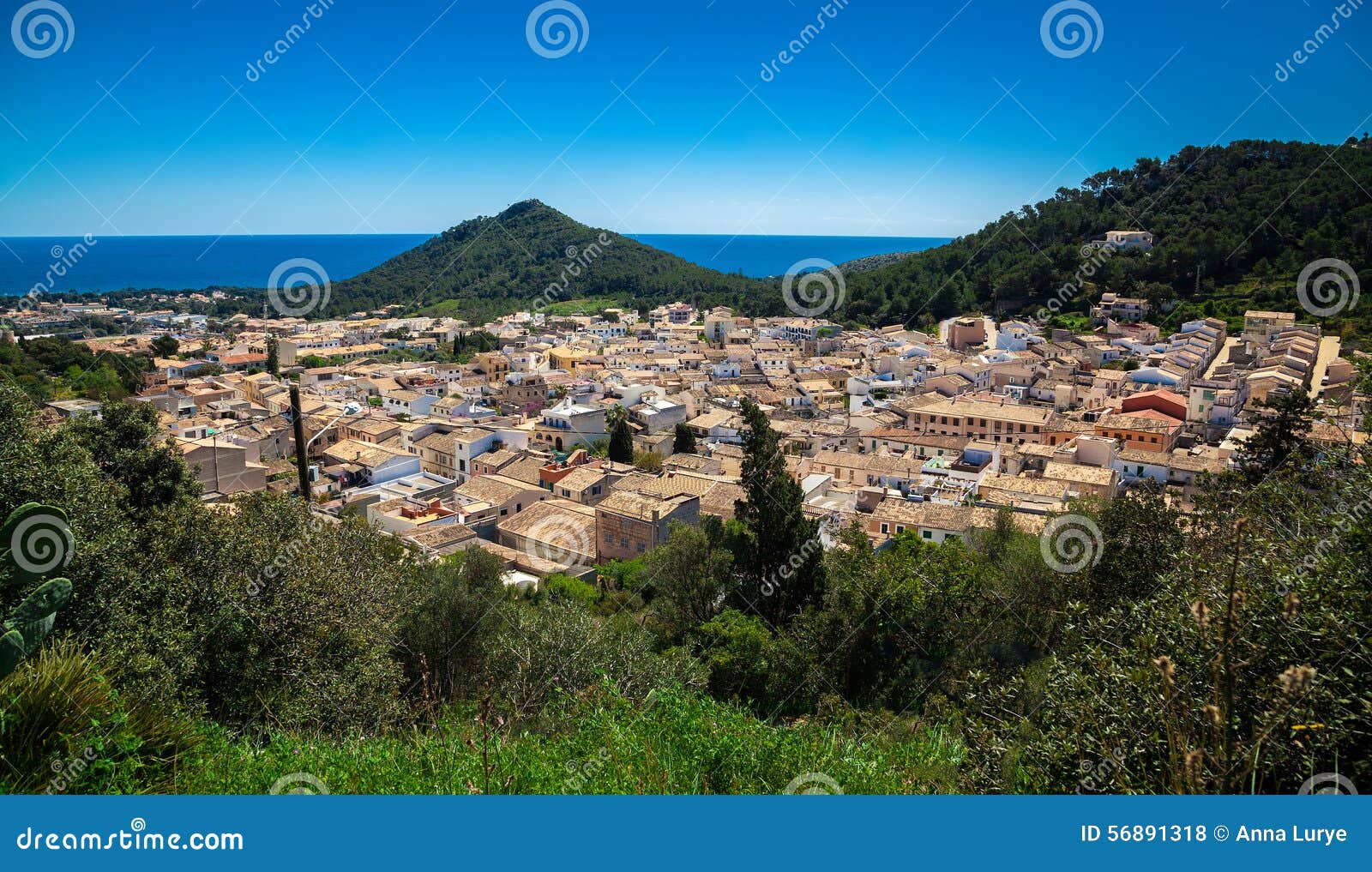 Capdepera in Mallorca stock photo. Image of residential - 56891318
