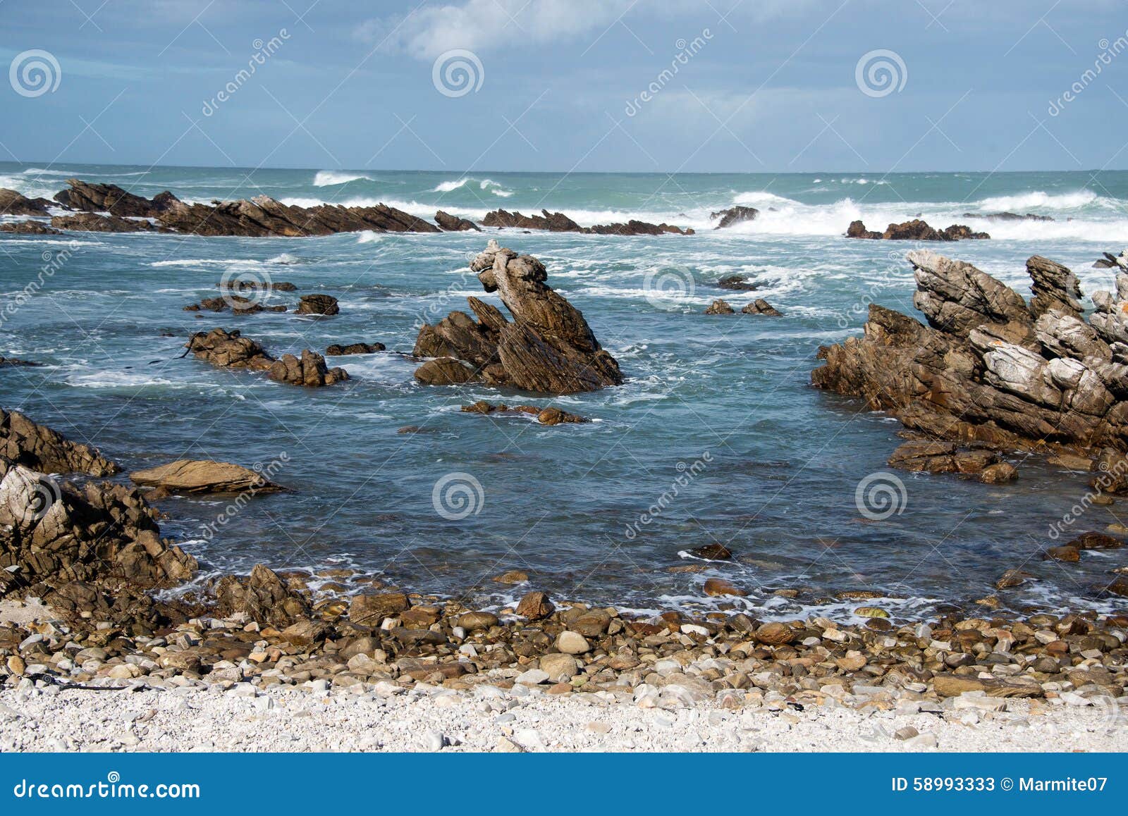 Cape Agulhas stock image. Image of rocks, white, african - 58993333
