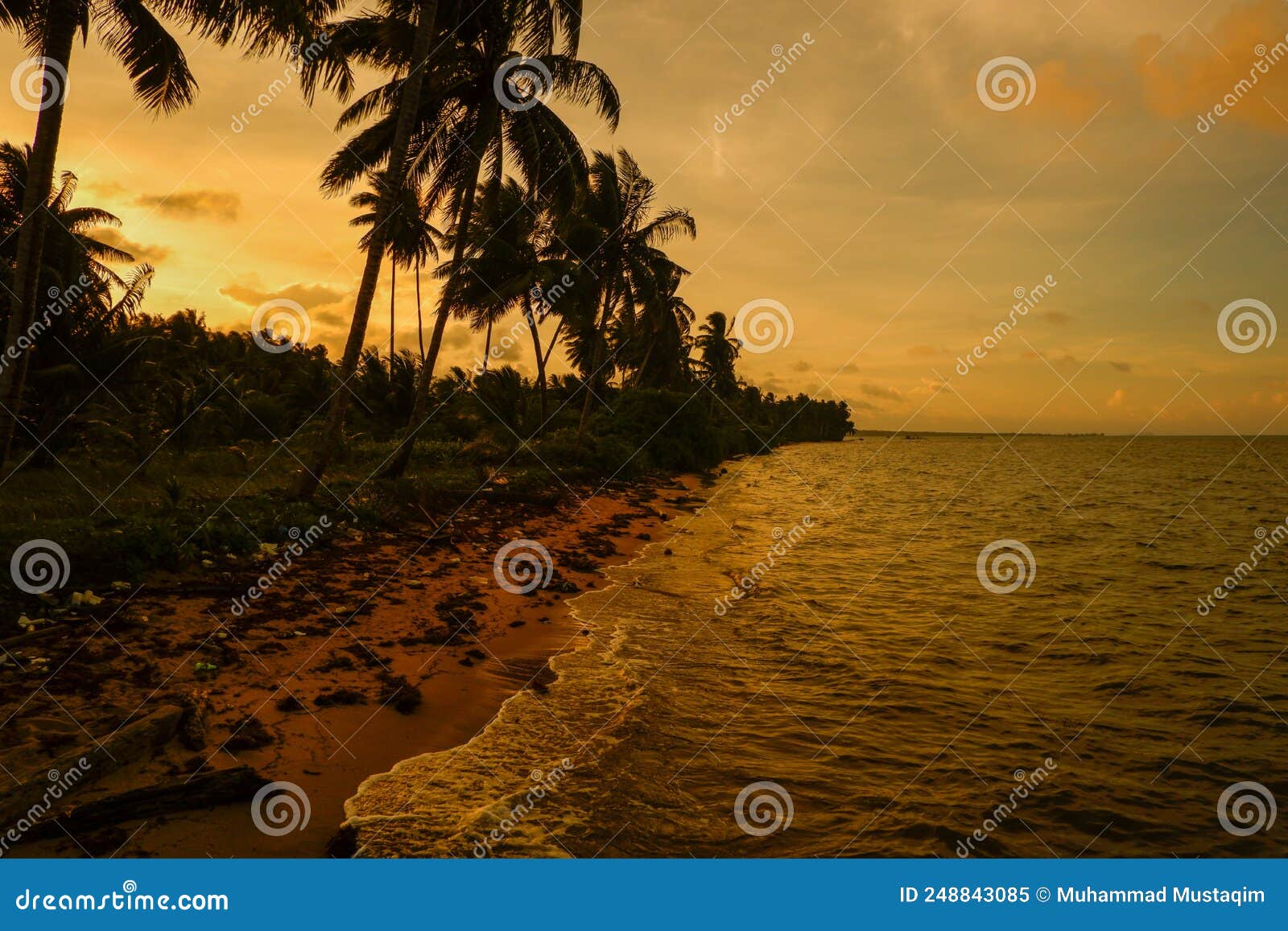 Cape Coast Landscape on Natuna Island Stock Image - Image of horizon ...