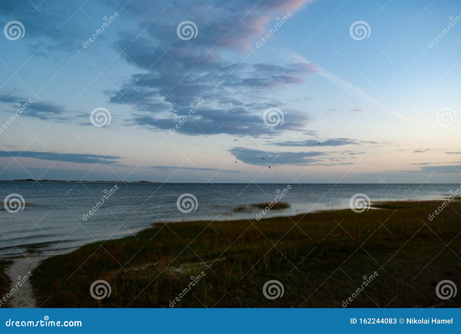 Epic Sky at Sunrise on Cape Cod Stock Image - Image of dawn, grass ...