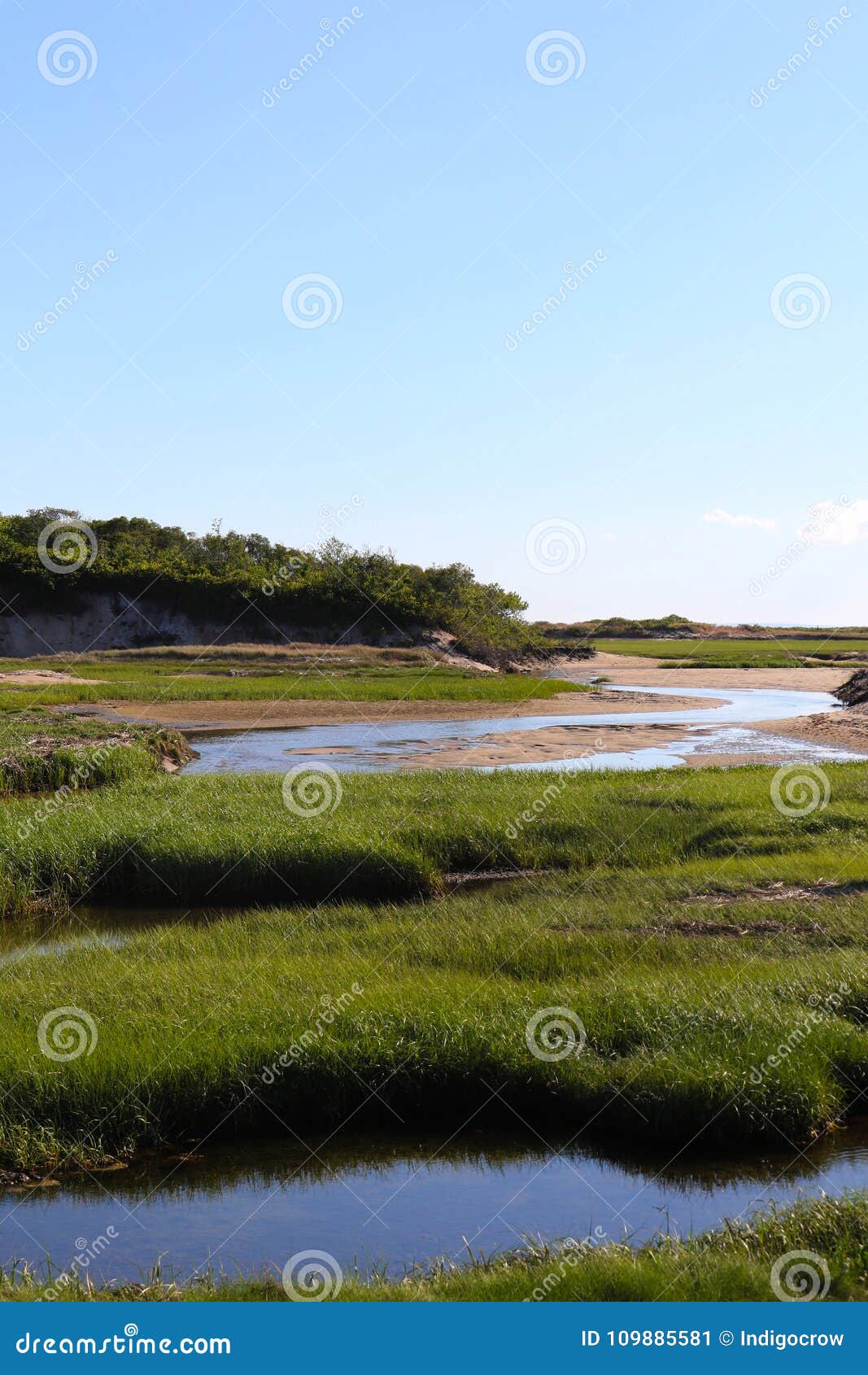 Cape Cod Dunes and Marsh stock image. Image of skies - 109885581