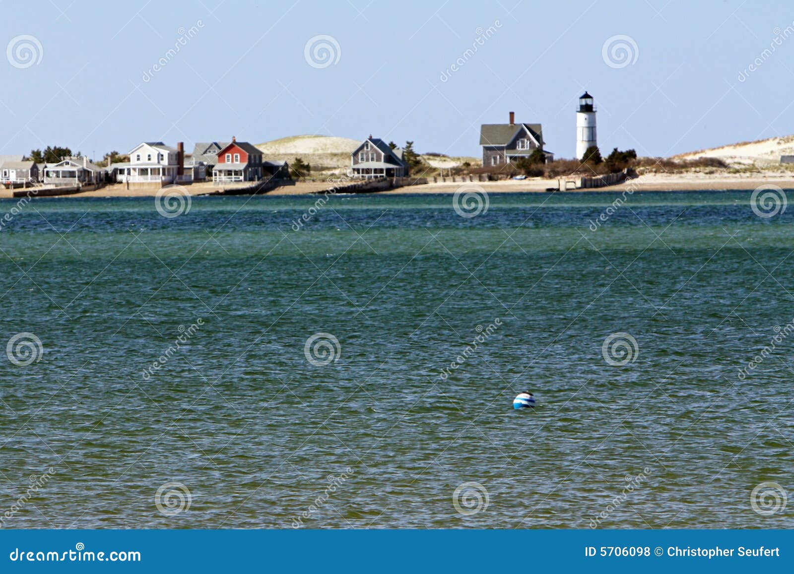 Cape Cod Lighthouse on Sandy Neck Stock Photo - Image of cape ...