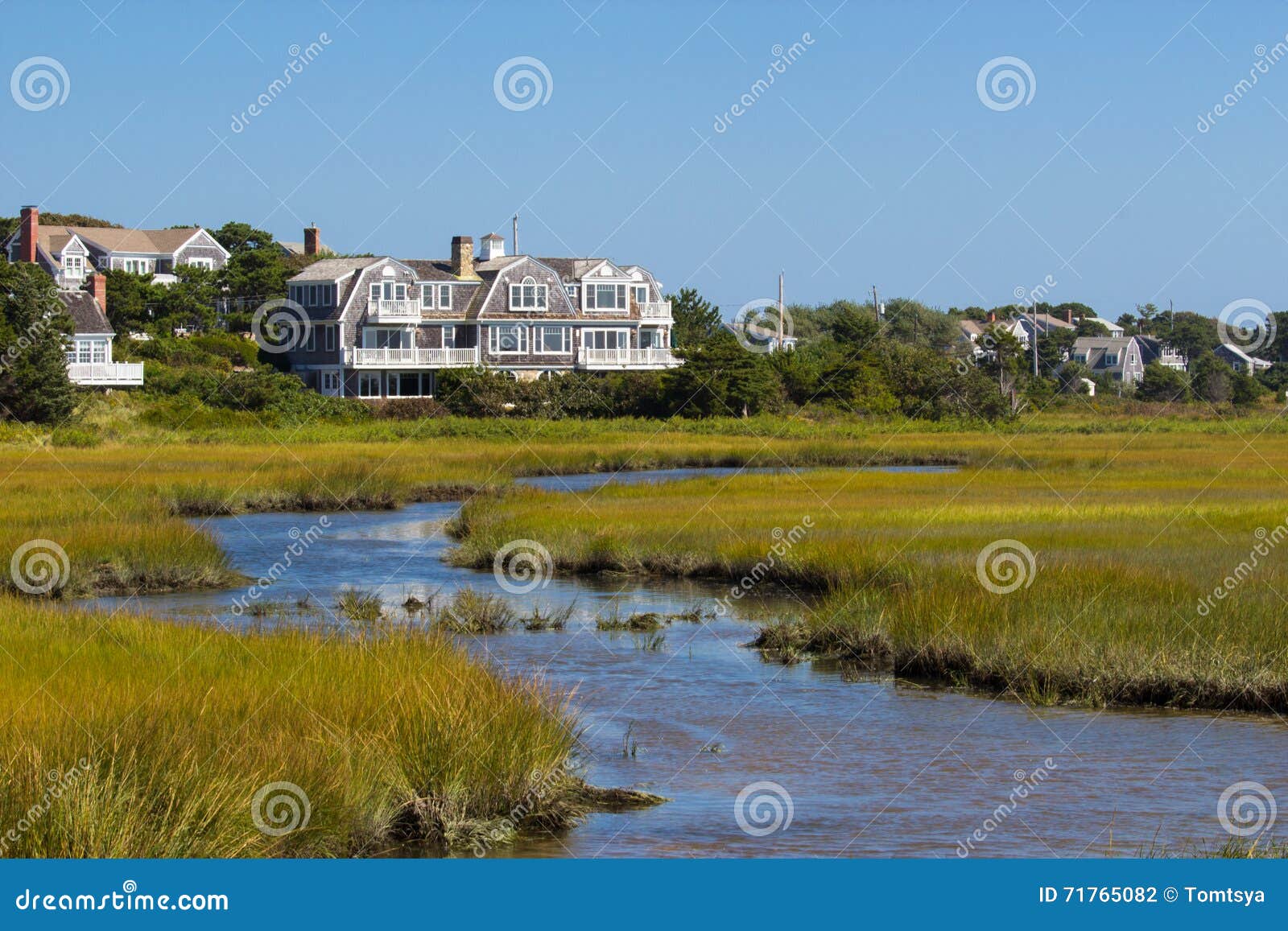 The cape Cod, MA, USA stock photo. Image of pond, bumps - 71765082