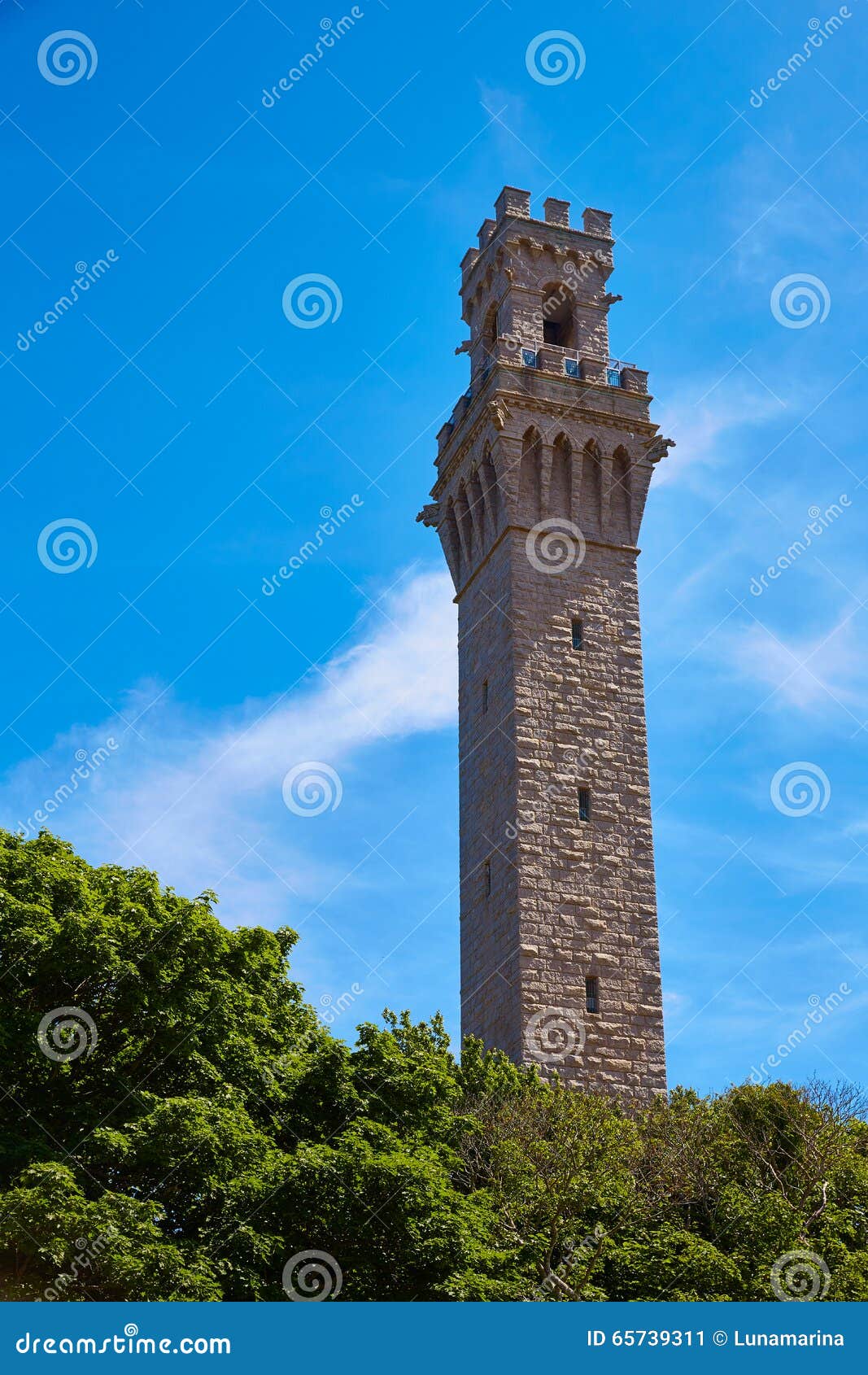 Cape Cod Provincetown Pilgrim Tower Massachusetts Stock Image - Image ...