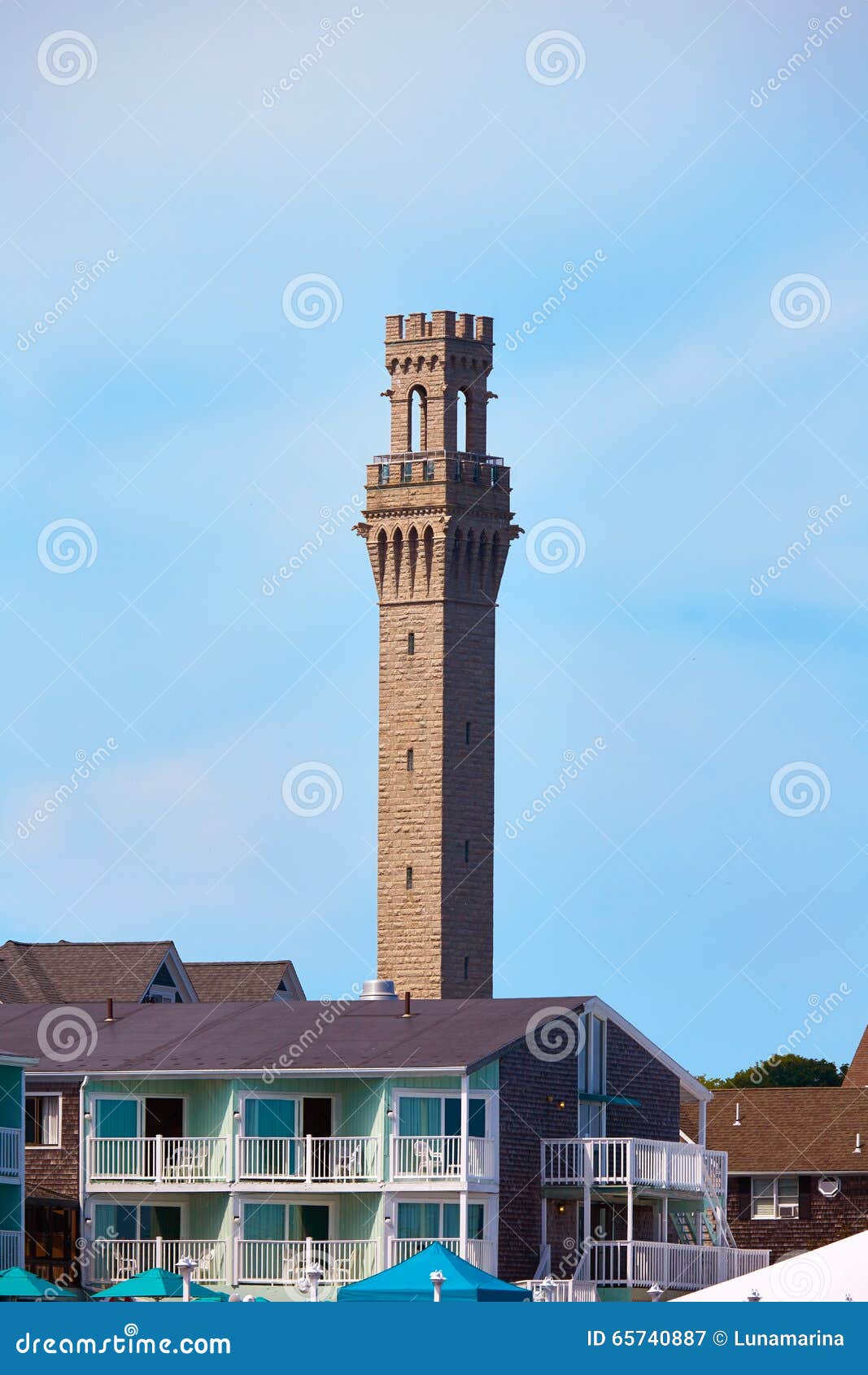 Cape Cod Provincetown Pilgrim Tower Massachusetts Stock Image - Image ...