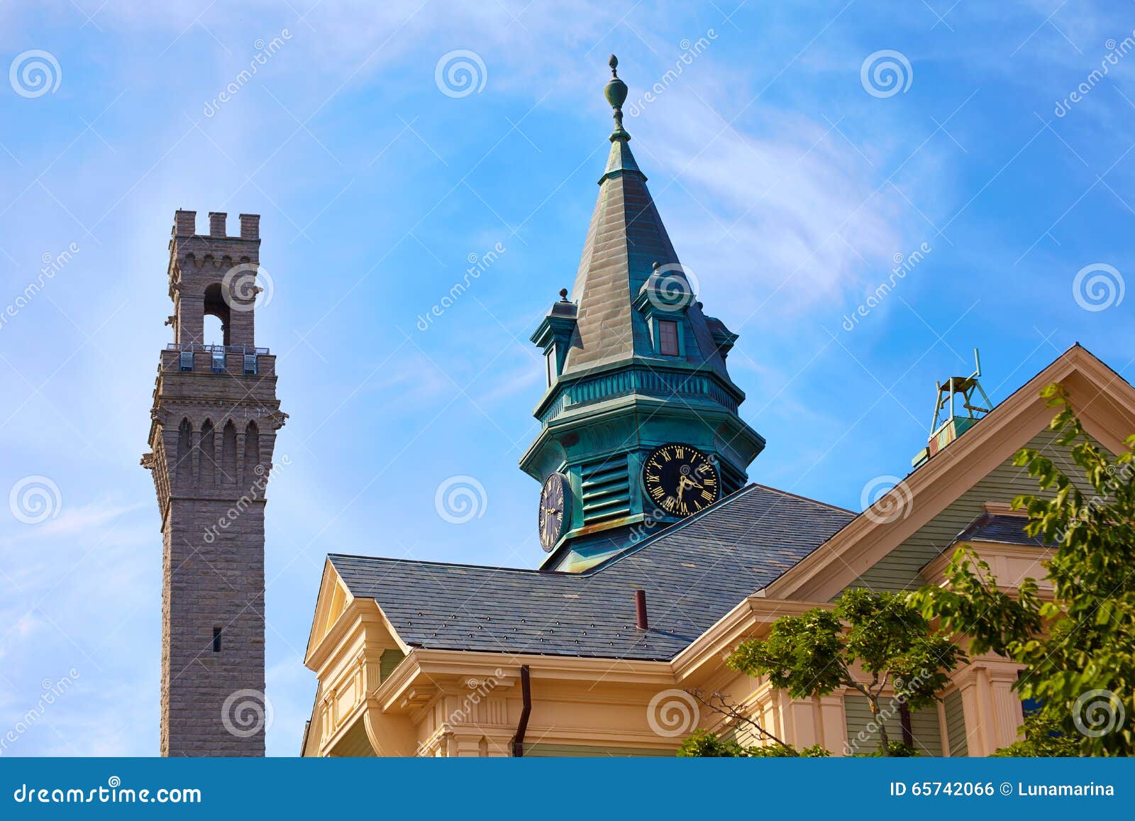 Cape Cod Provincetown Pilgrim Tower Massachusetts Stock Photo - Image ...