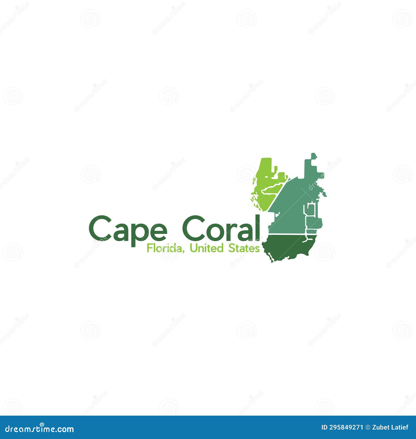 Cape Coral City Geometric Modern Logo Stock Vector - Illustration of ...