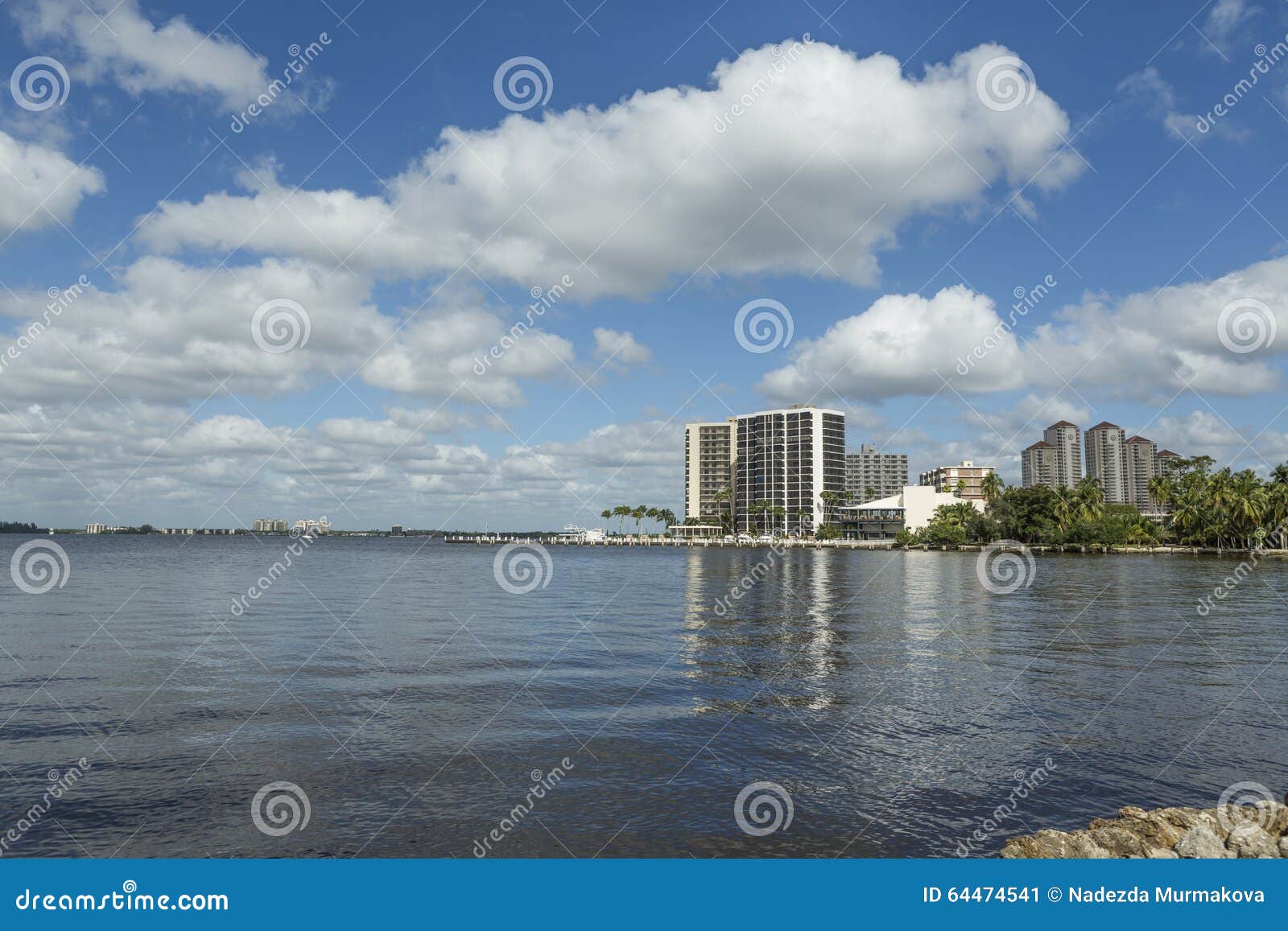 Cape Coral, Florida. View from Beach on Cape Coral Stock Image - Image ...