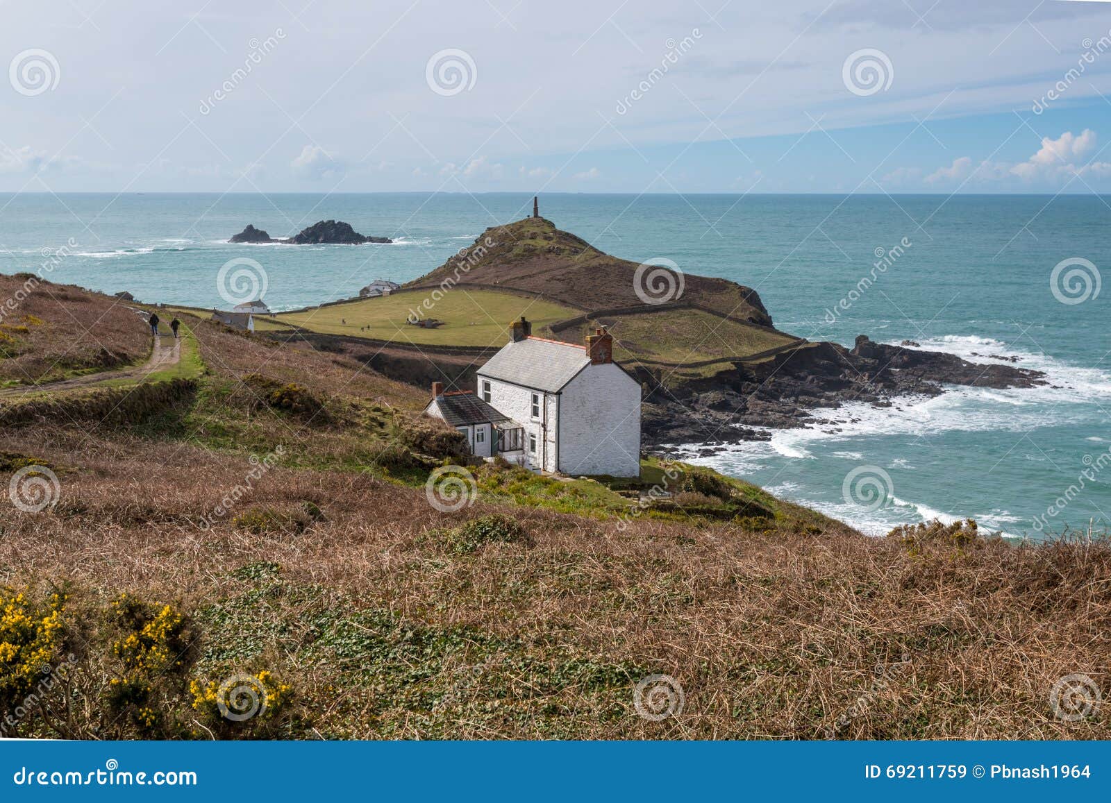 Cape cornwall stock image. Image of destination, headland - 69211759