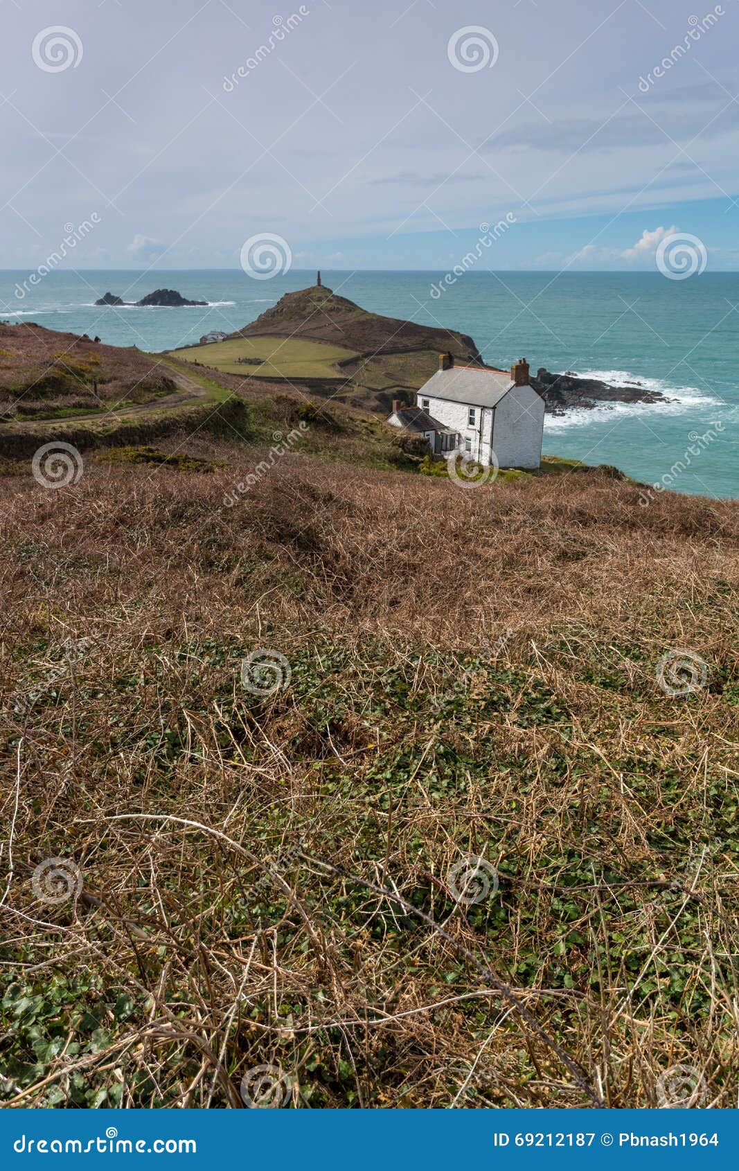 Cape cornwall stock image. Image of cape, dramatic, coastline - 69212187