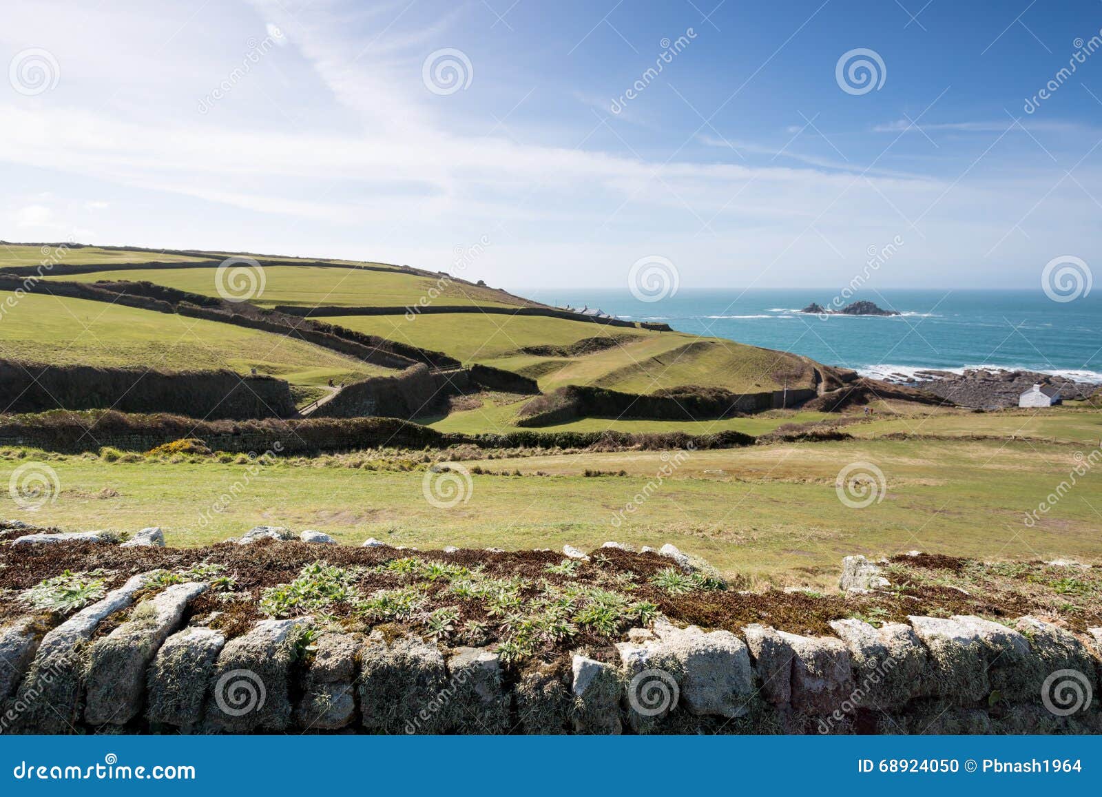 Cape Cornwall stock photo. Image of europe, british, landscape - 68924050