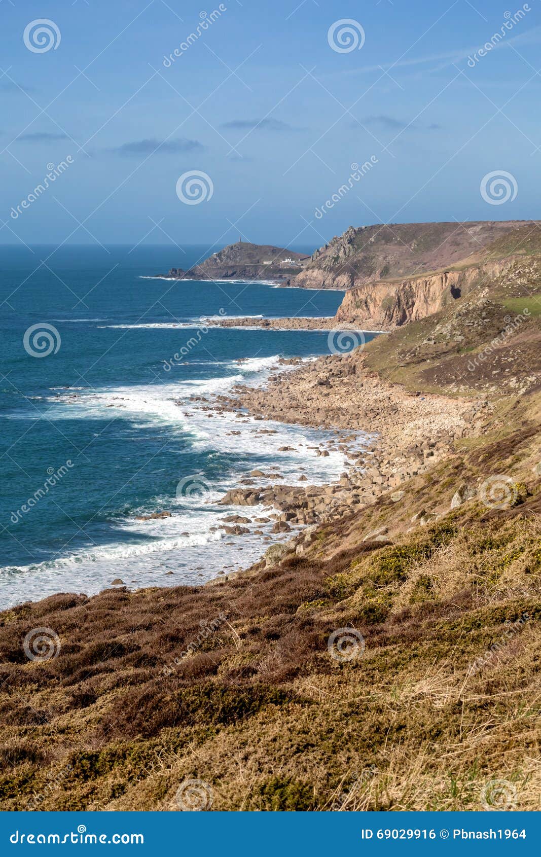 Cape Cornwall stock photo. Image of priests, ocean, british - 69029916