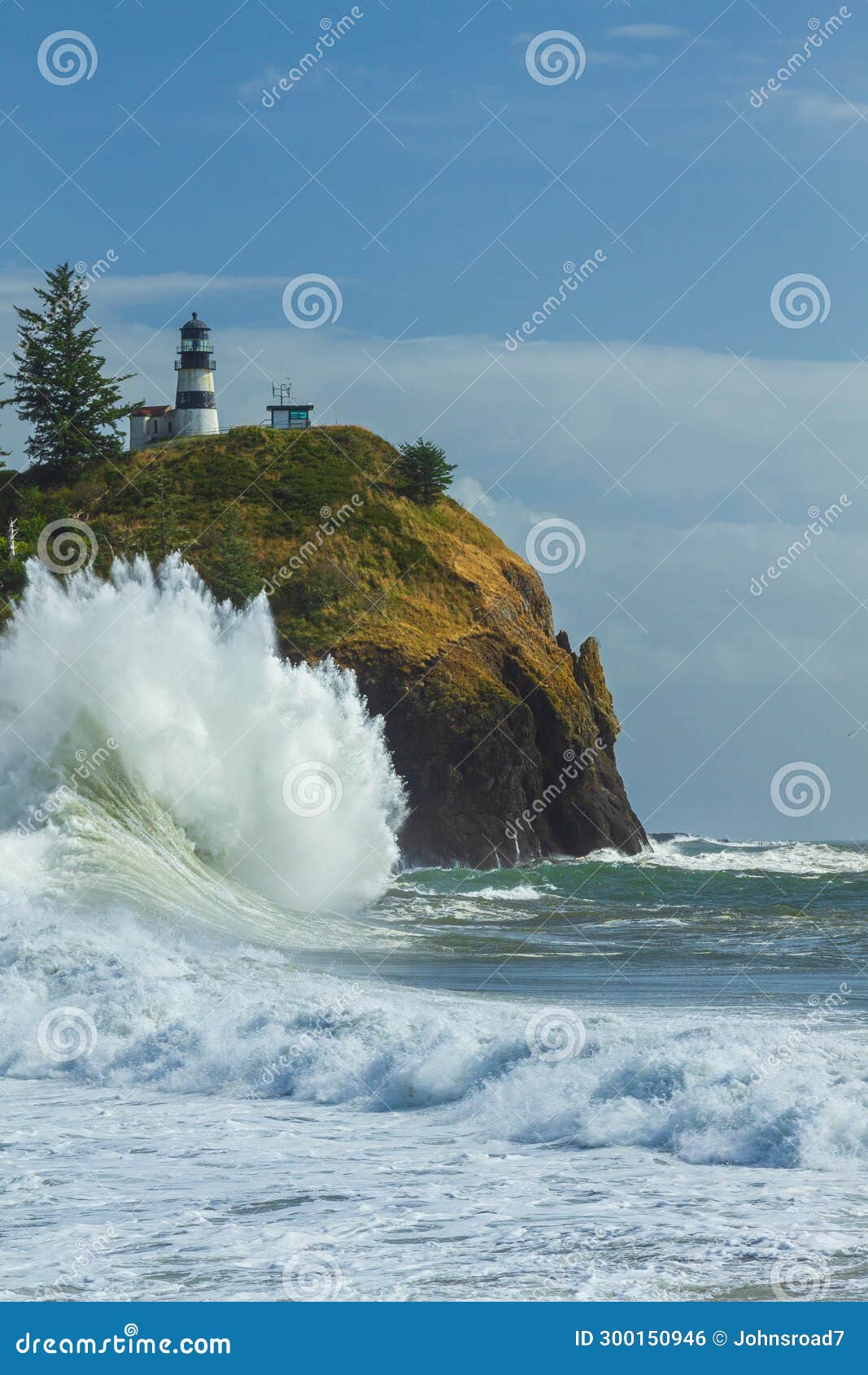 Cape Disappointment Lighthouse Scenic Landscape Stock Photo - Image of ...