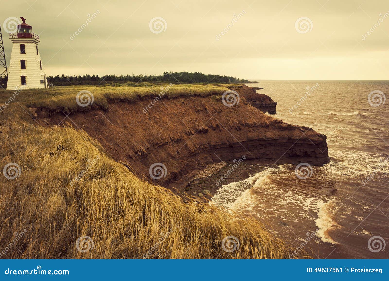 Cape Egmont Lighthouse in Prince Edward Island Stock Image - Image of ...