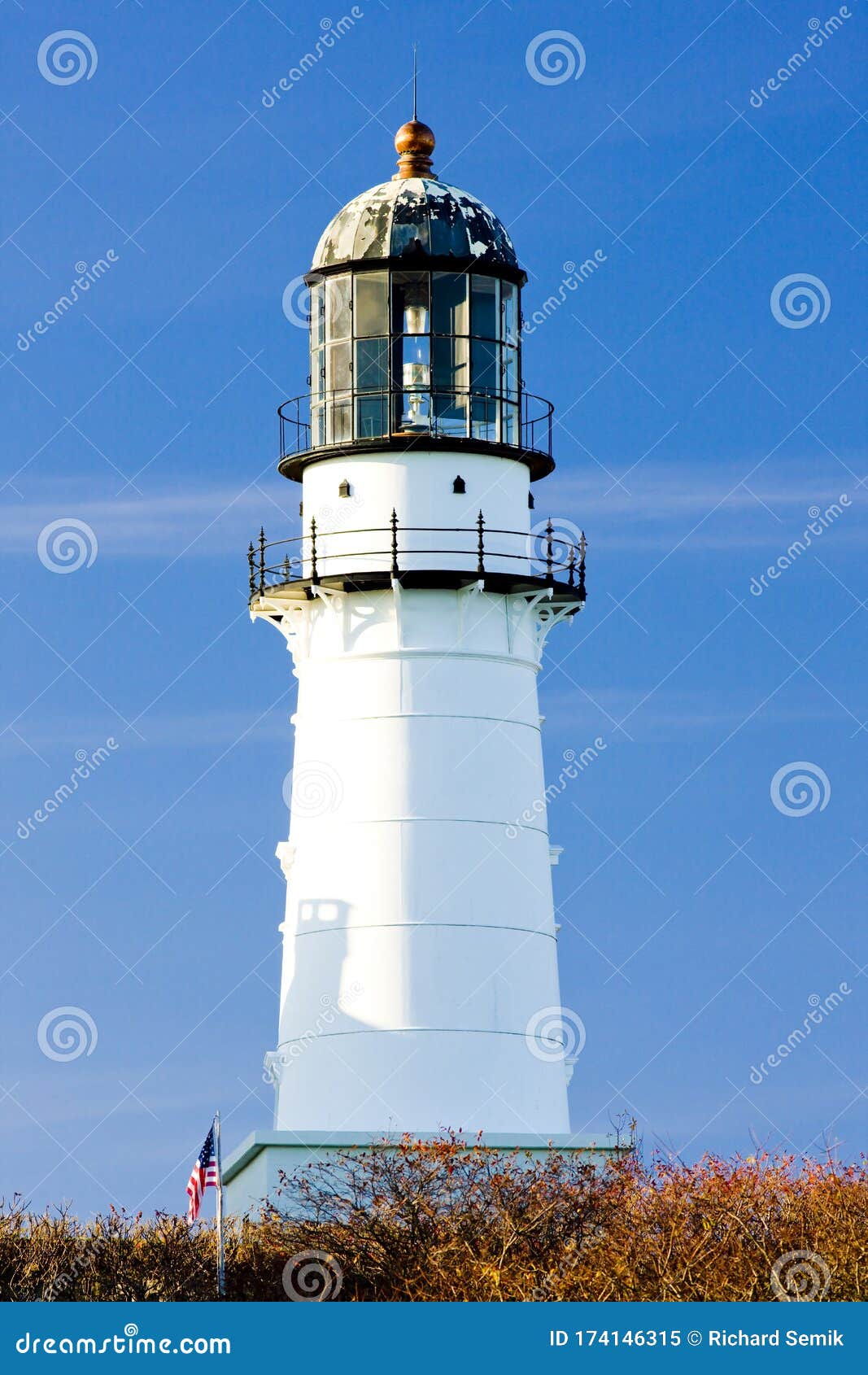 Cape Elizabeth Lighthouse, Maine, USA Stock Image - Image of elizabeth ...