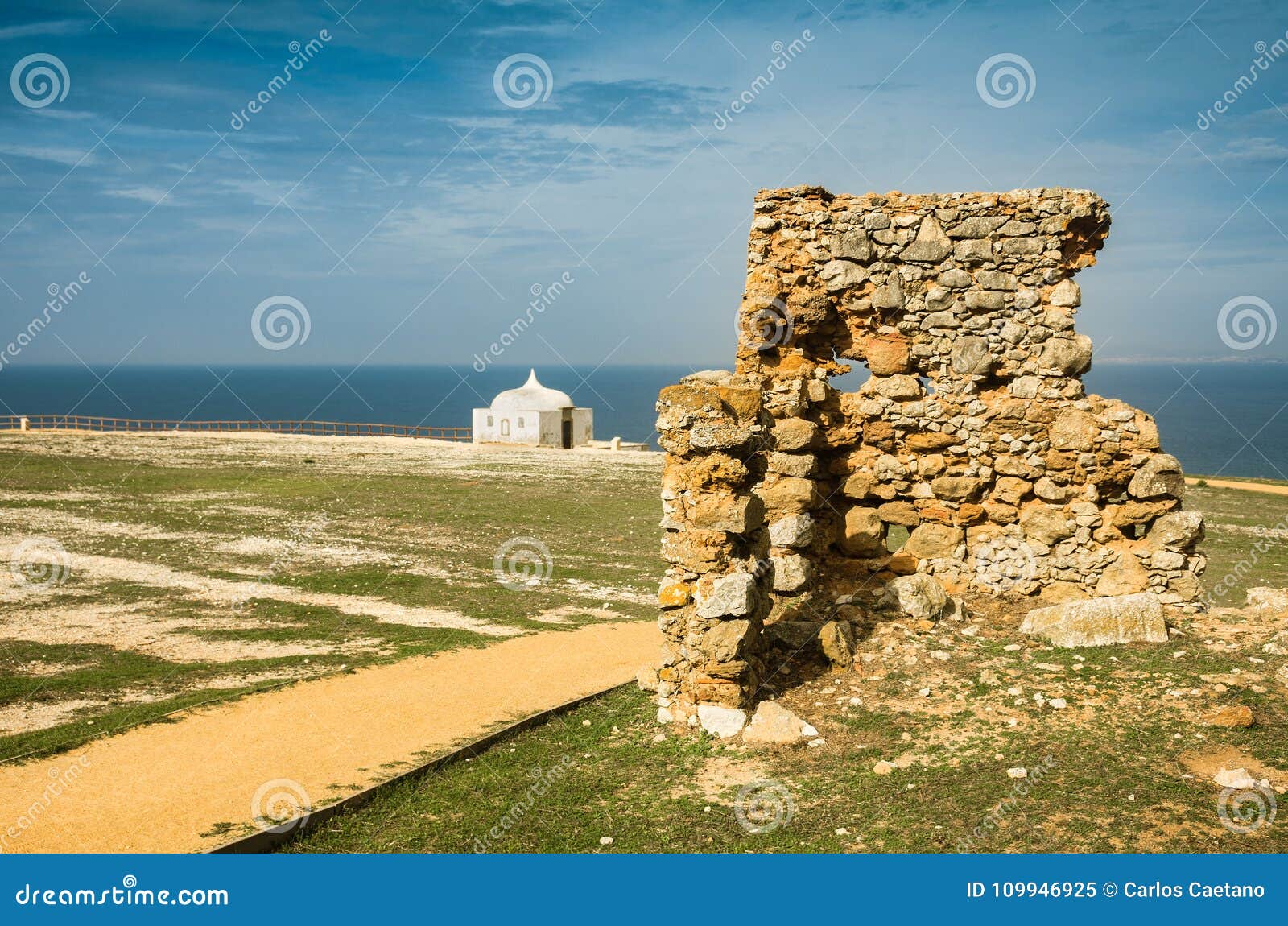 Cape Espichel stock image. Image of cape, landmark, sunny - 109946925