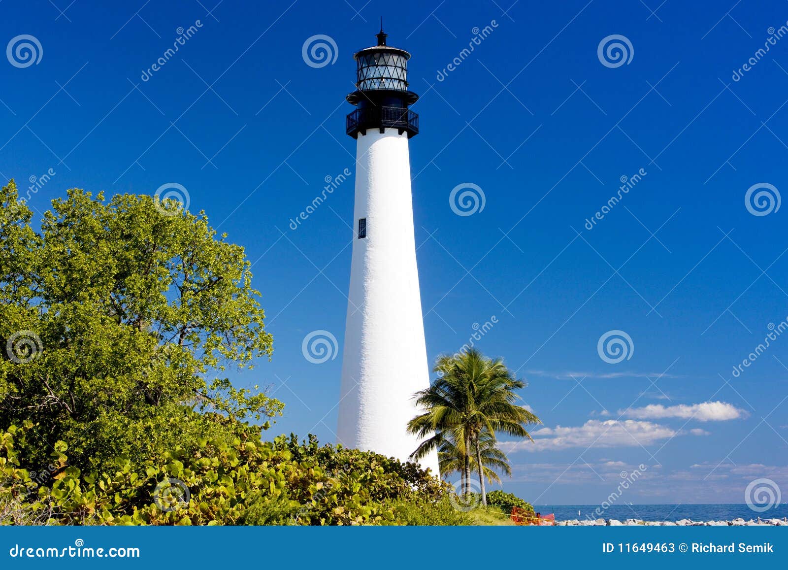 Cape Florida Lighthouse stock image. Image of miami, america - 11649463