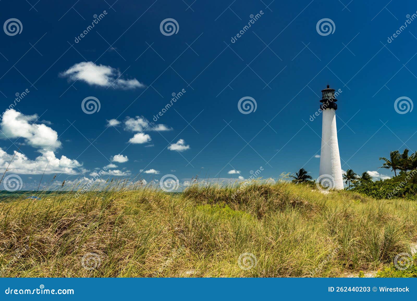 Cape Florida Lighthouse in Miami, USA Stock Image - Image of america ...