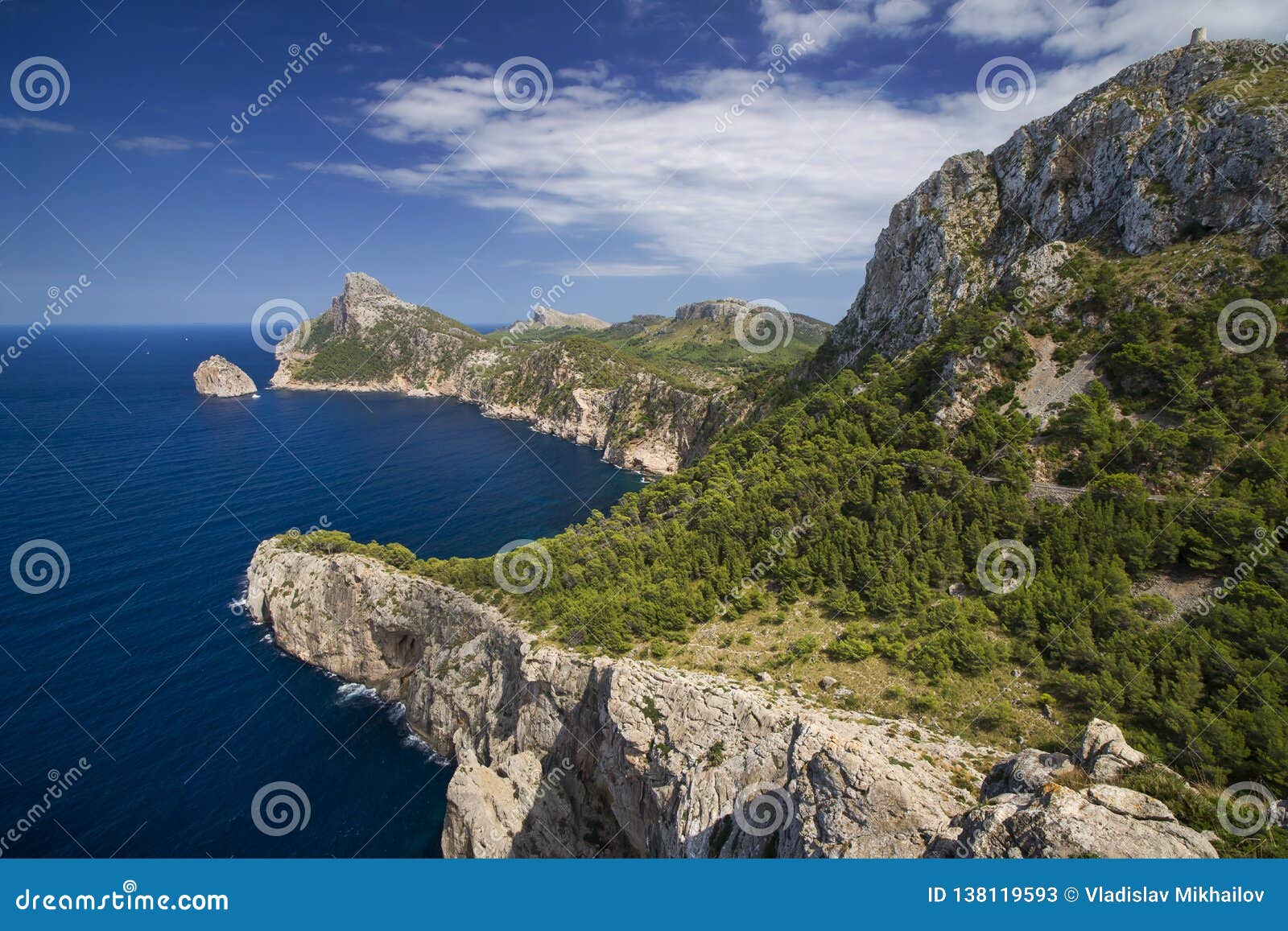 Cape Formentor, Mallorca, Spain Stock Image - Image of beach, mirador ...
