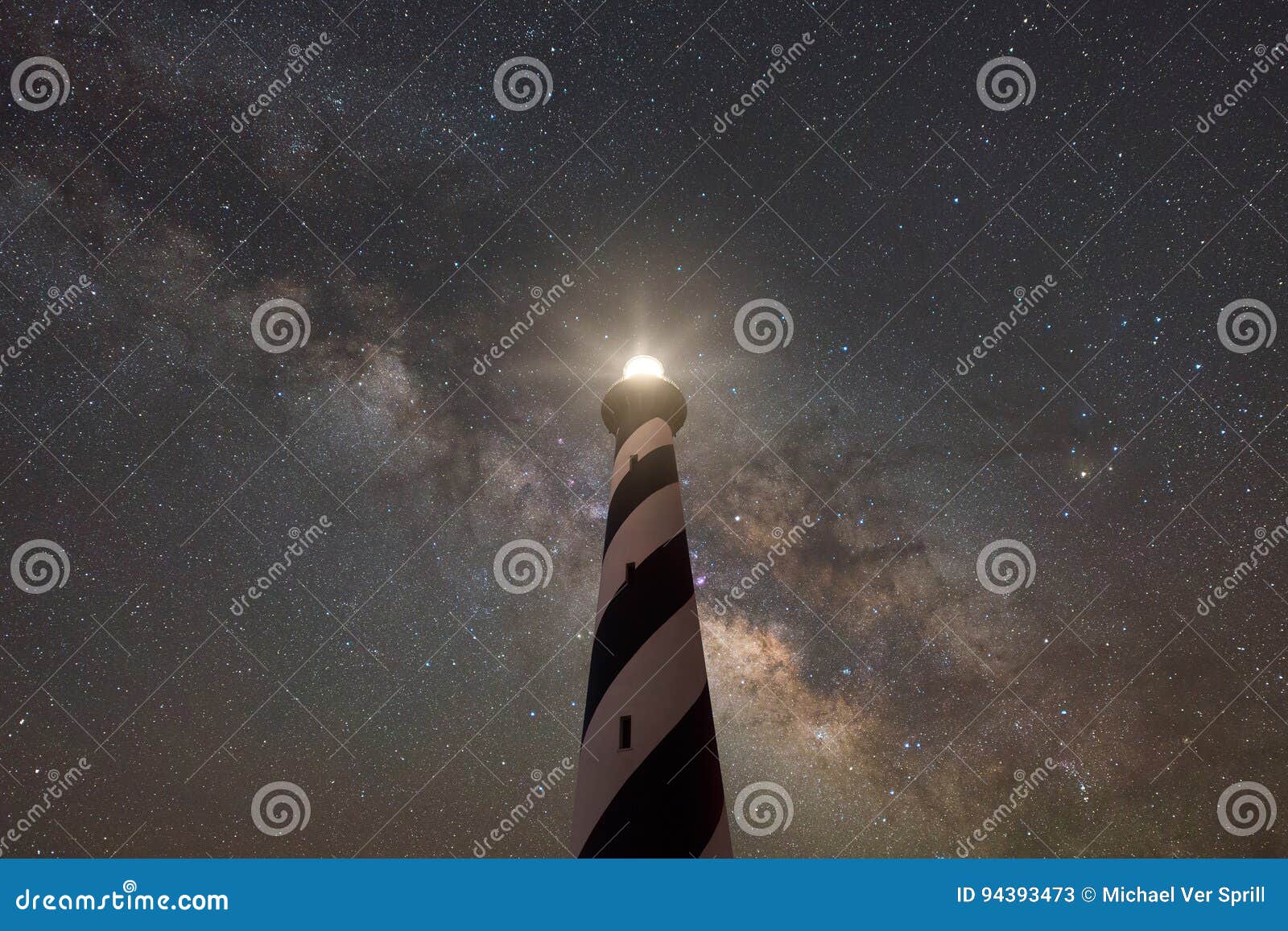 Cape Hatteras Under the Milky Way Galaxy Stock Image - Image of ...