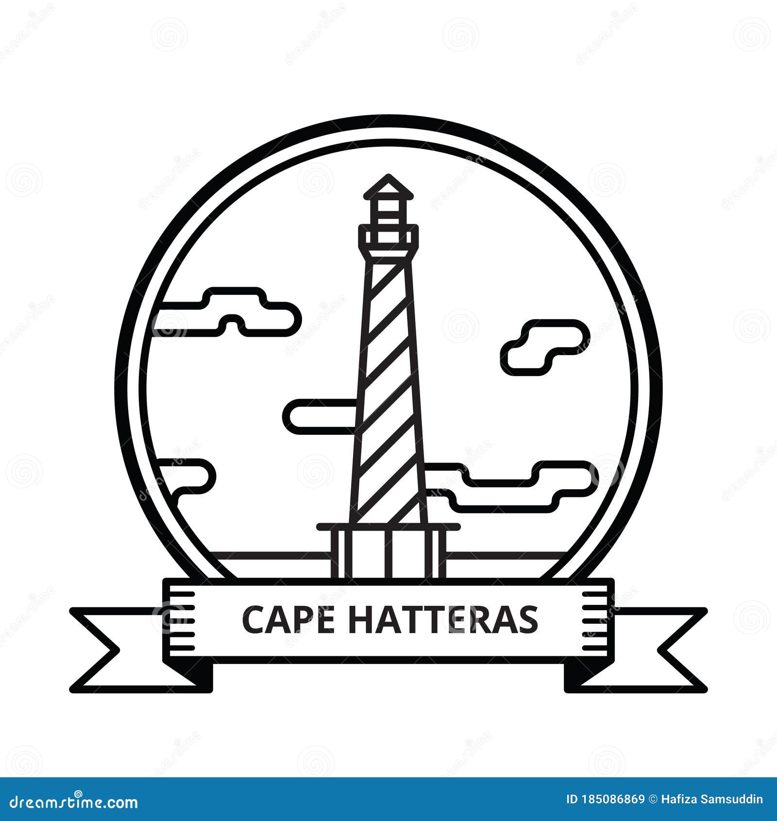 Cape Hatteras. Vector Illustration Decorative Design Stock Vector ...