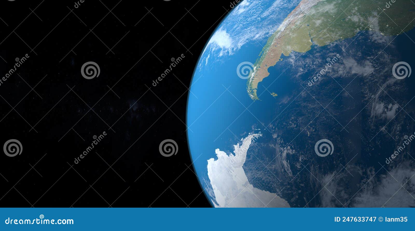 Cape Horn in Planet Earth from Outer Space Stock Illustration ...