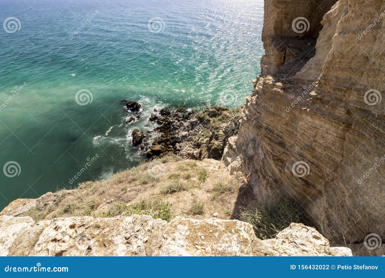 Cape Kaliakra on the Black Sea Stock Photo - Image of wind, hiking ...