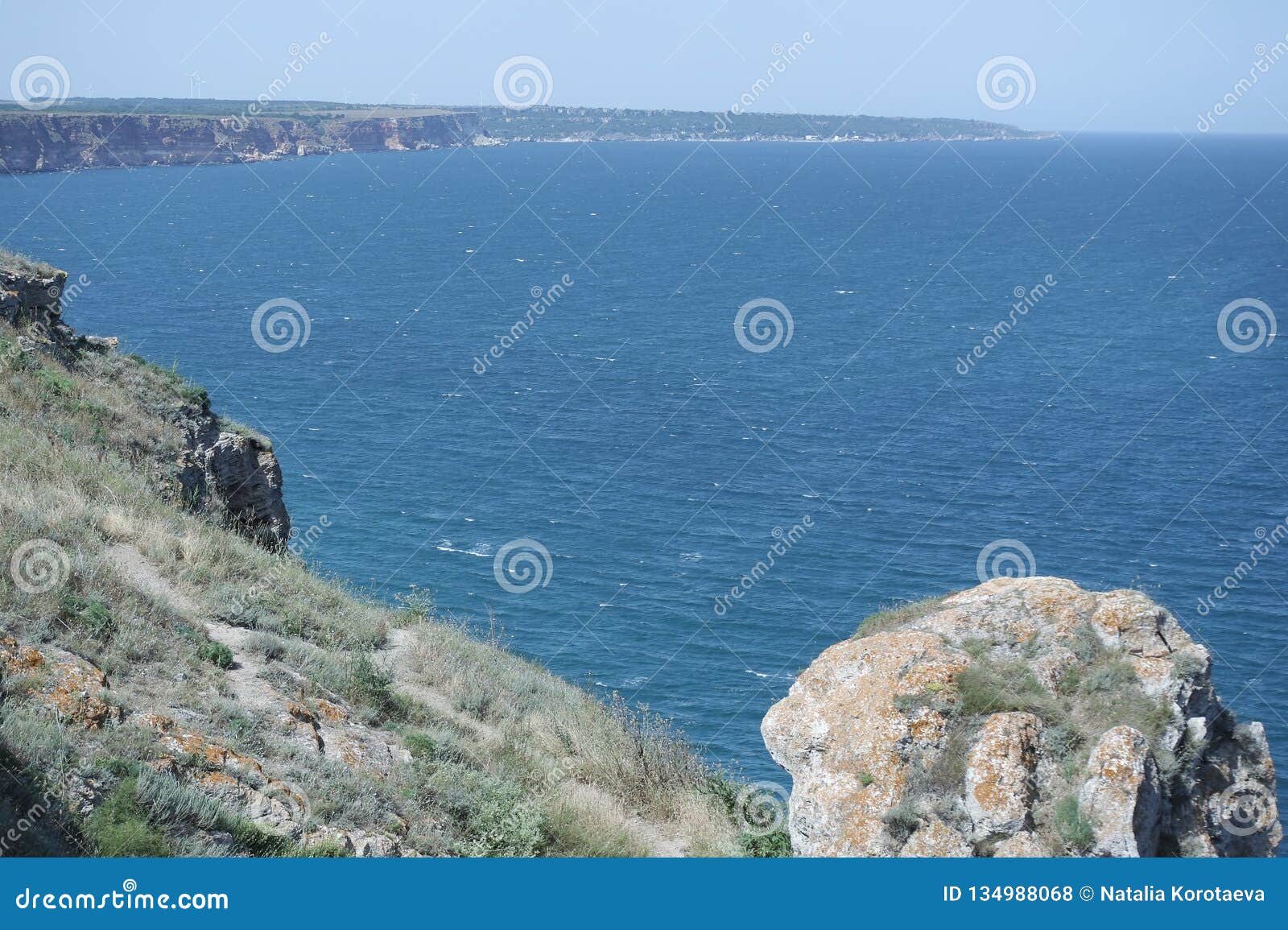 Cape Kaliakra, Bulgaria stock photo. Image of hill, kaliakra - 134988068