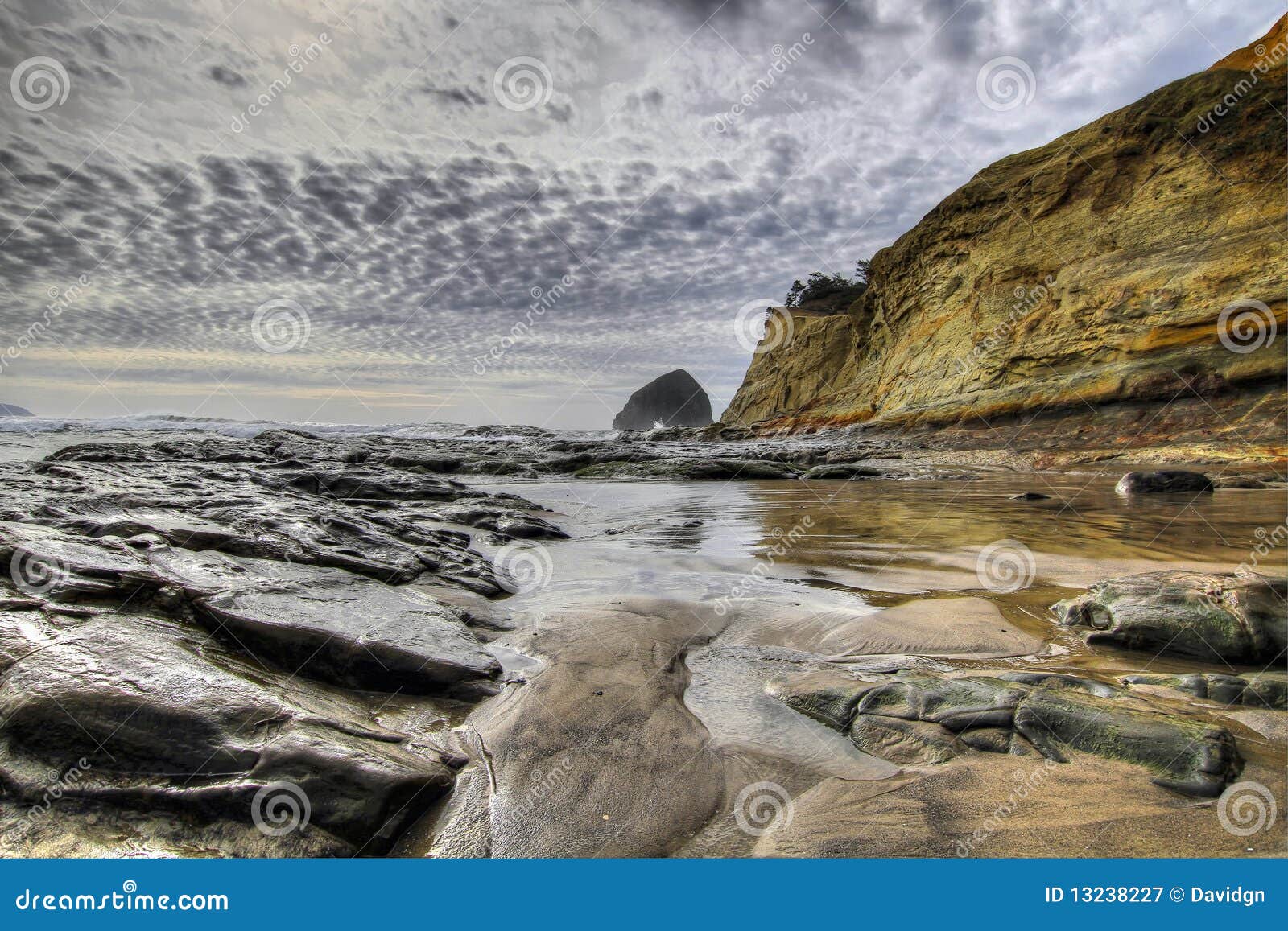 Cape Kiwanda and Haystack Rock Stock Image - Image of cape, haystack ...