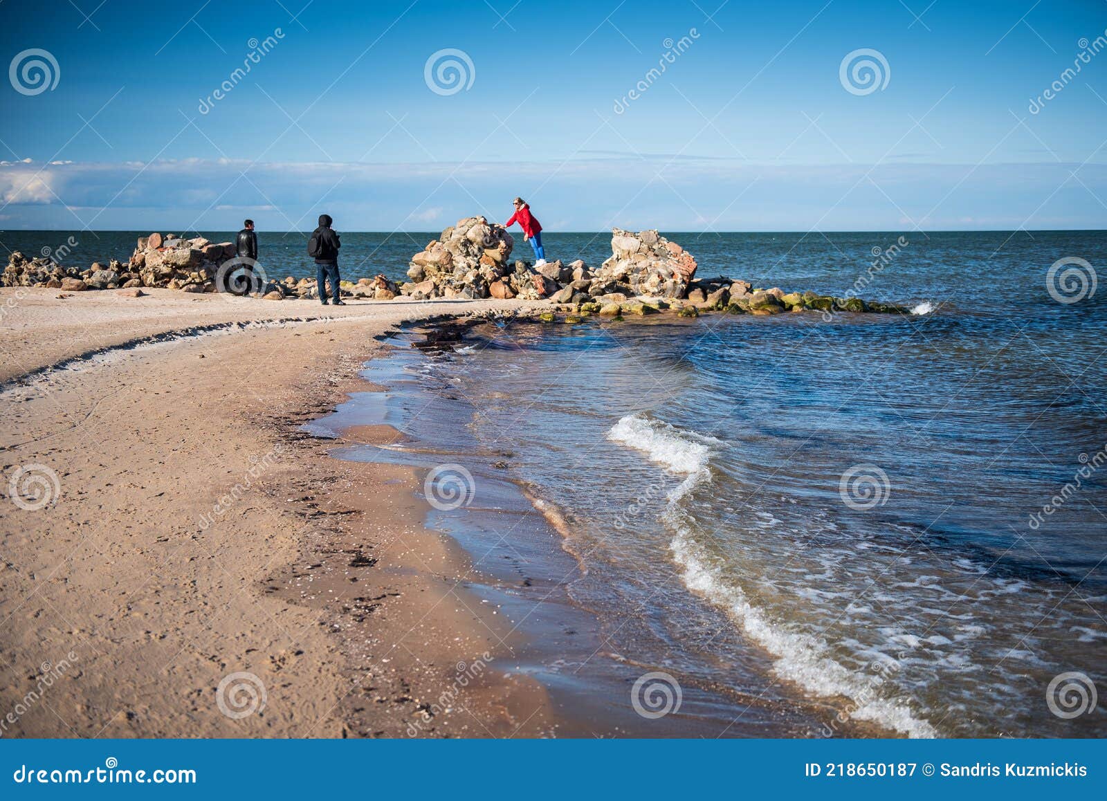 Cape Kolka with Stones and Baltic Sea, Kolka, Latvia Editorial ...