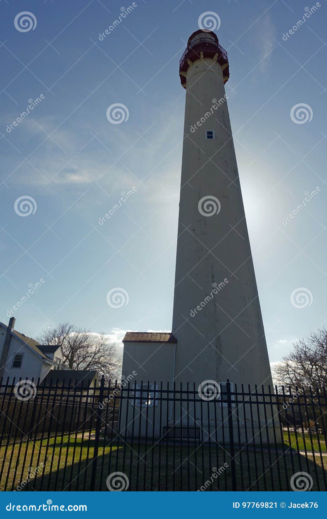 Cape May lighthouse stock image. Image of ocean, brick - 97769821