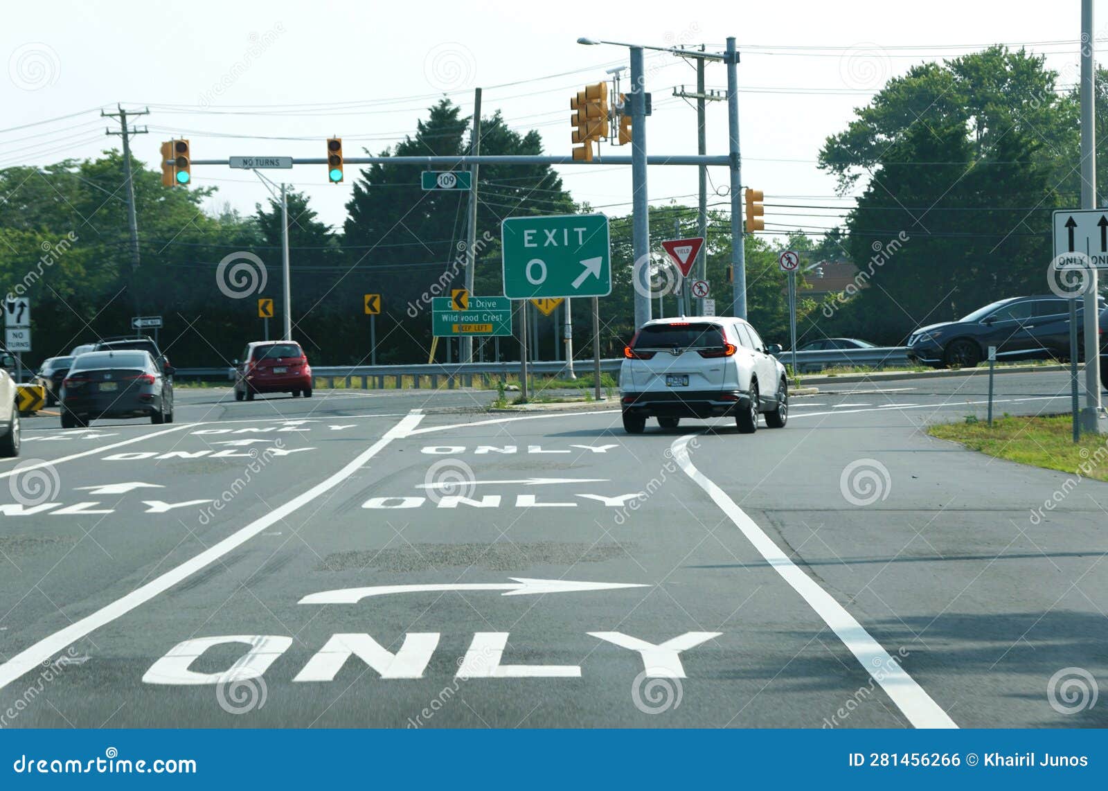Cape May, New Jersey, U.S - June 18, 2023 - the Exit 0 Towards the ...