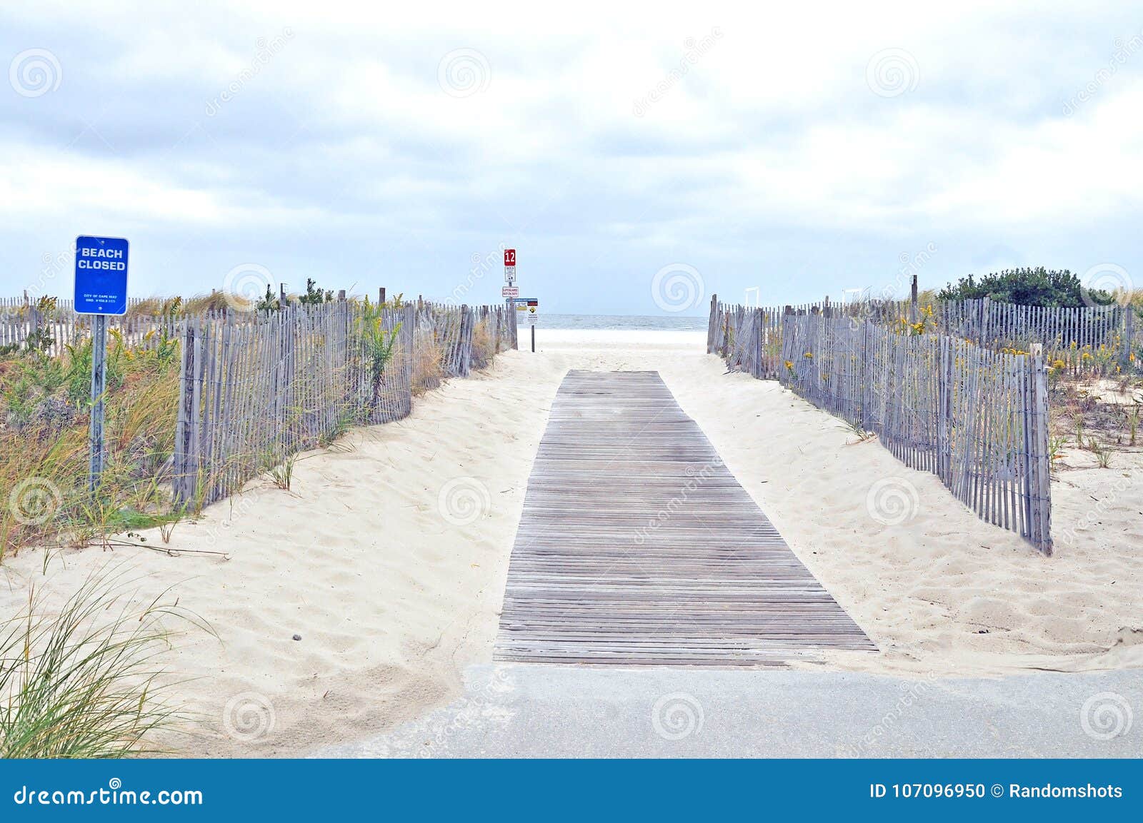 Cape May: Promenade Zum Strand Stockfoto - Bild von küste, oktober ...
