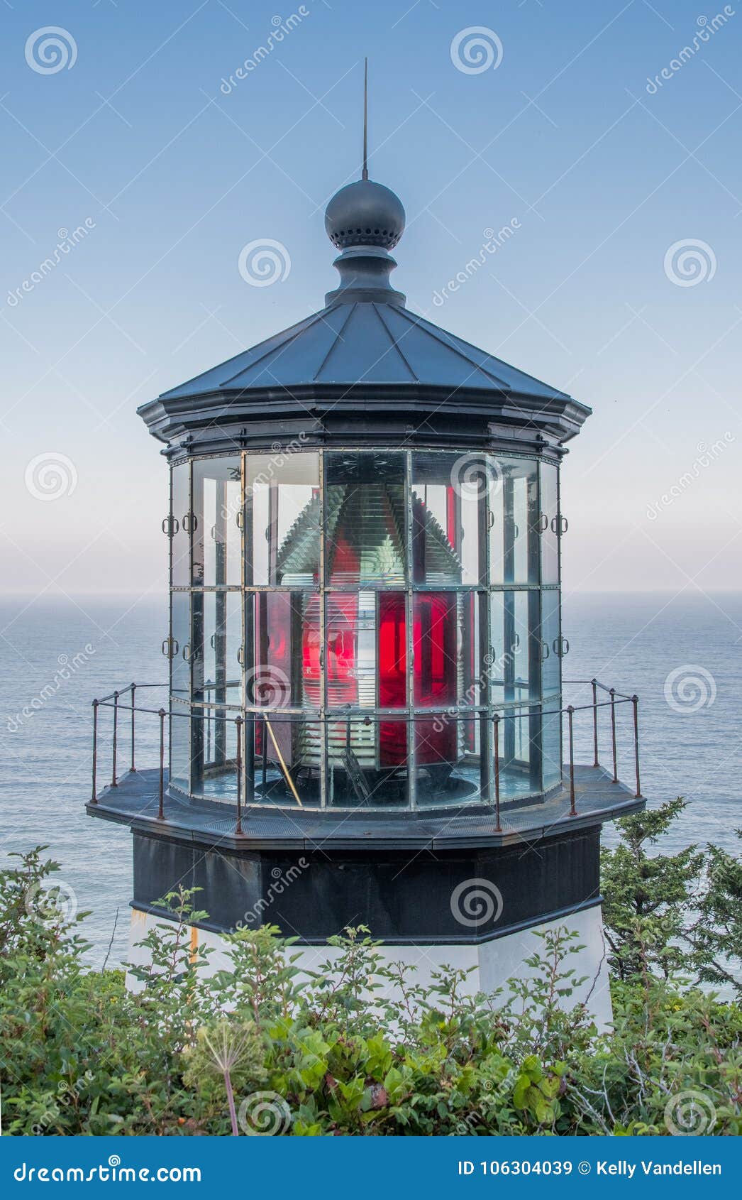 Cape Meares Lighthouse from the Trail Above Stock Image - Image of ...