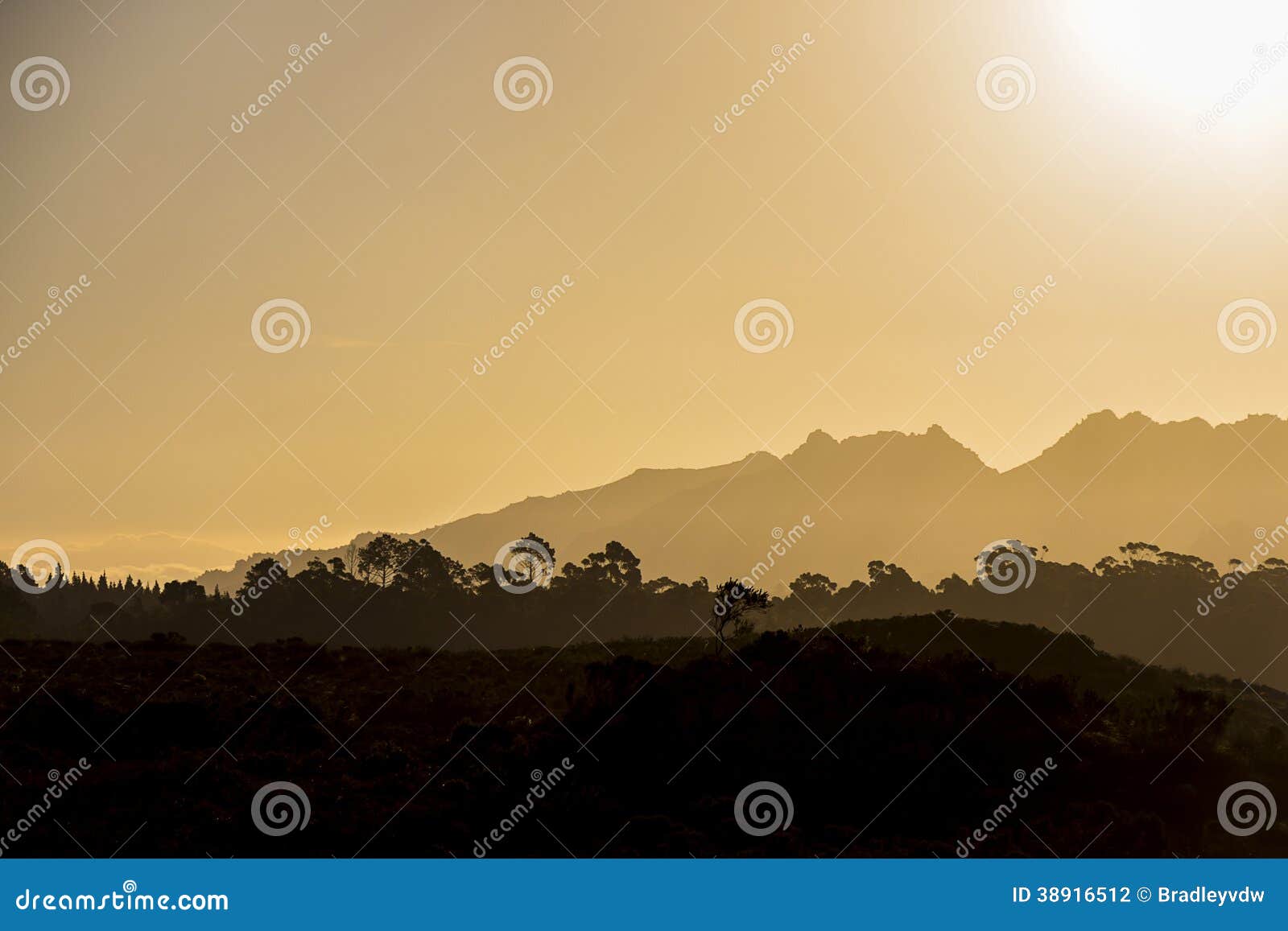 Cape mountains at sunset stock photo. Image of panorama - 38916512