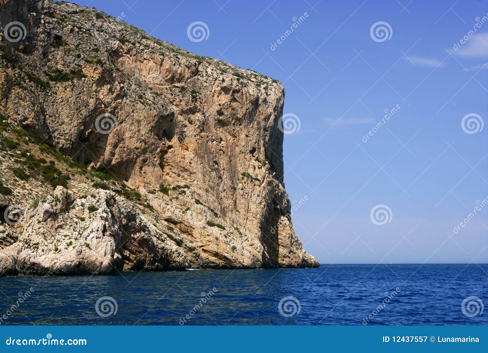Cape Nao in Mediterranean Sea on Blue Summer Stock Image - Image of ...