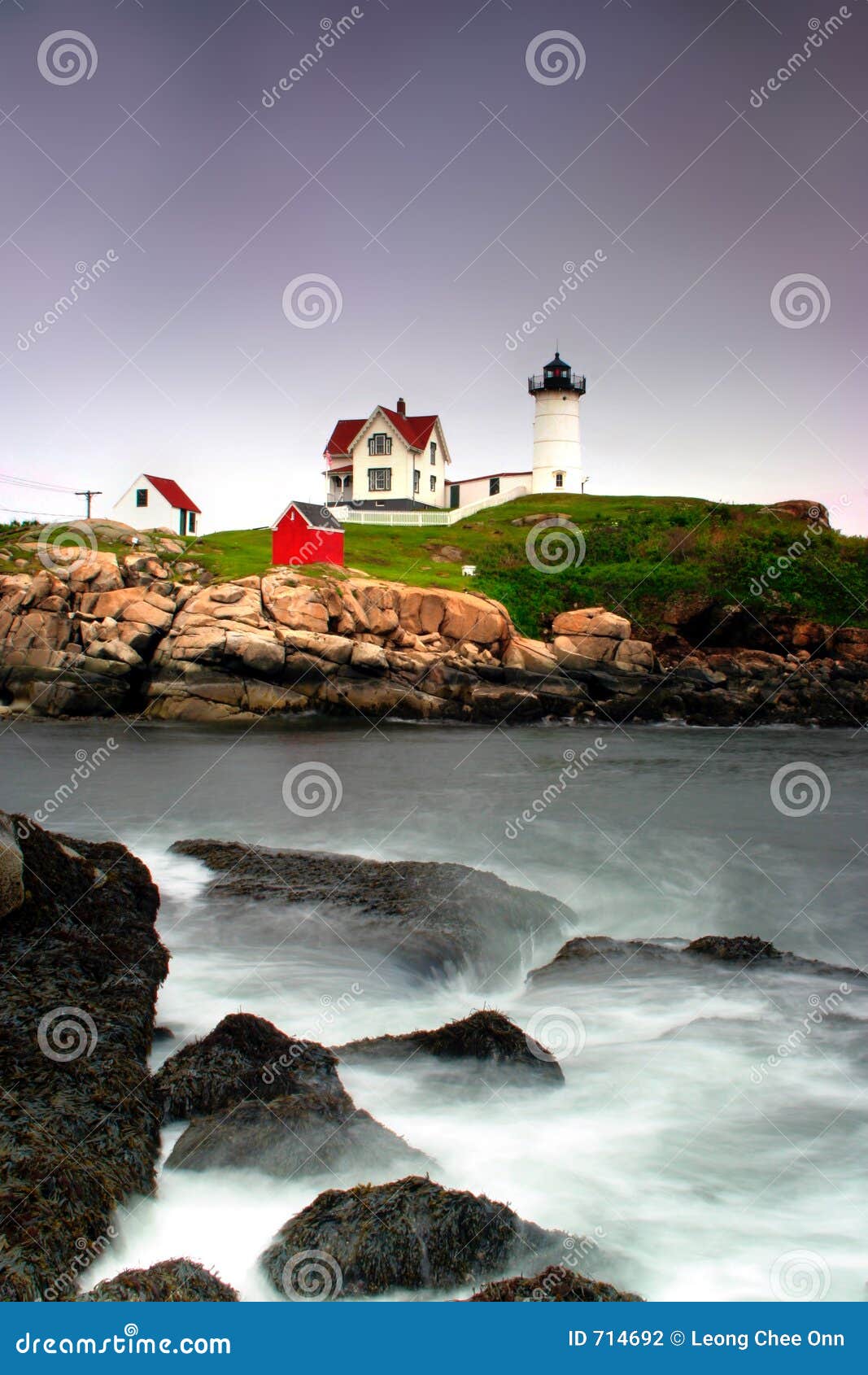 Cape Neddick Lighthouse, Maine Stock Photo - Image of head, elizabeth ...