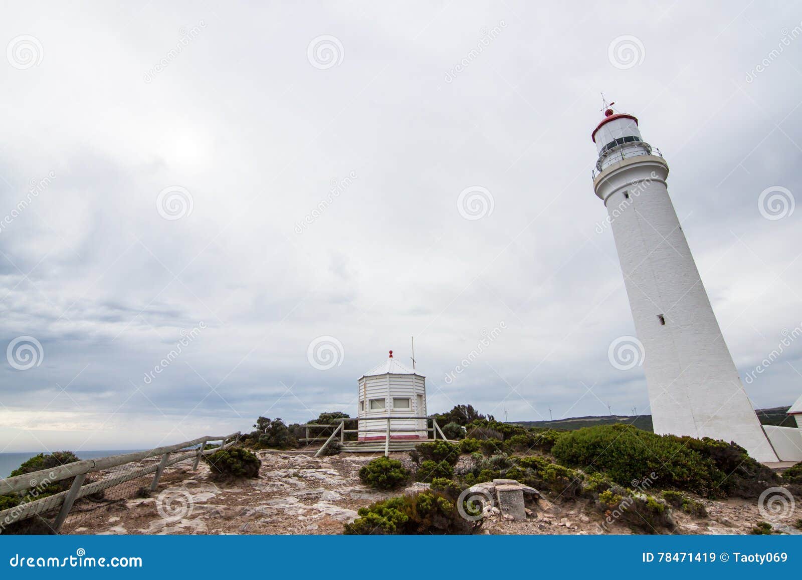 Cape Nelson Lighthouse stock image. Image of road, historic - 78471419