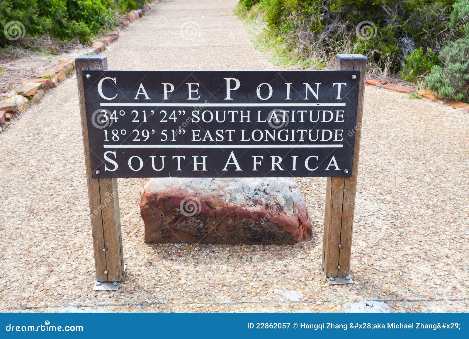 Cape point GPS sign board stock image. Image of coordinates - 22862057