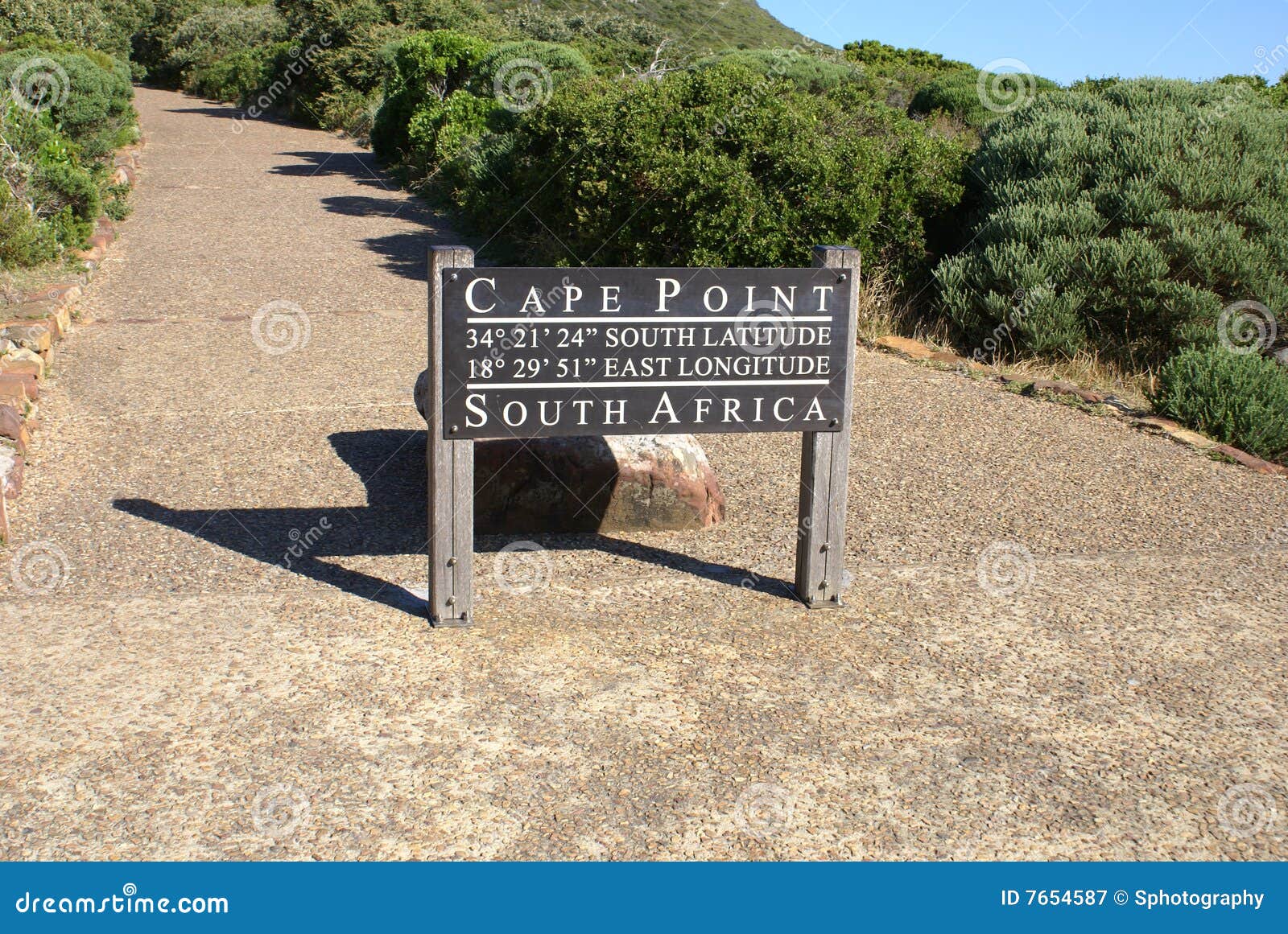 Cape Point Sign, South Africa Stock Image - Image of green, information ...