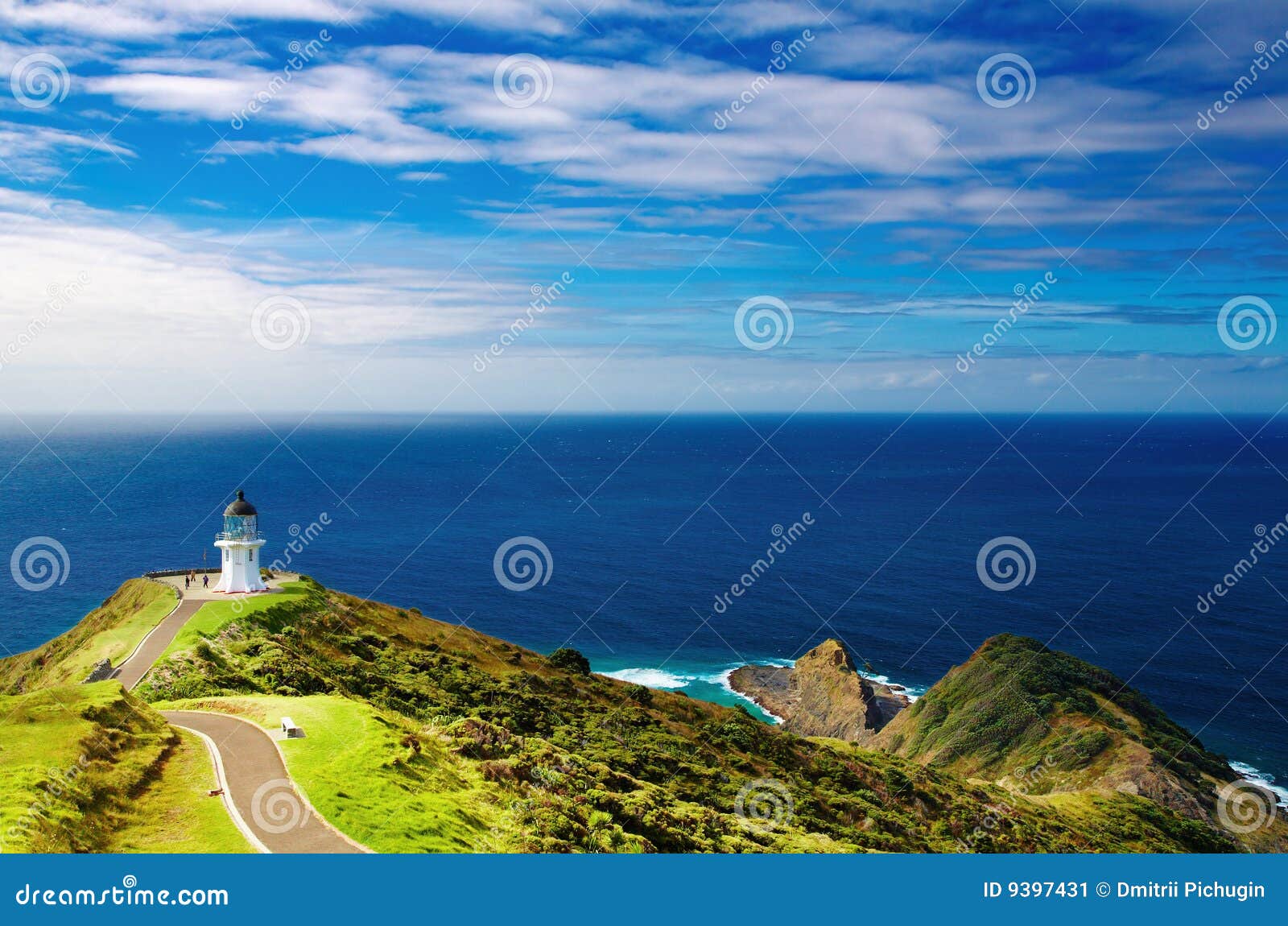 Cape Reinga Lighthouse, New Zealand Stock Image - Image of pacific ...