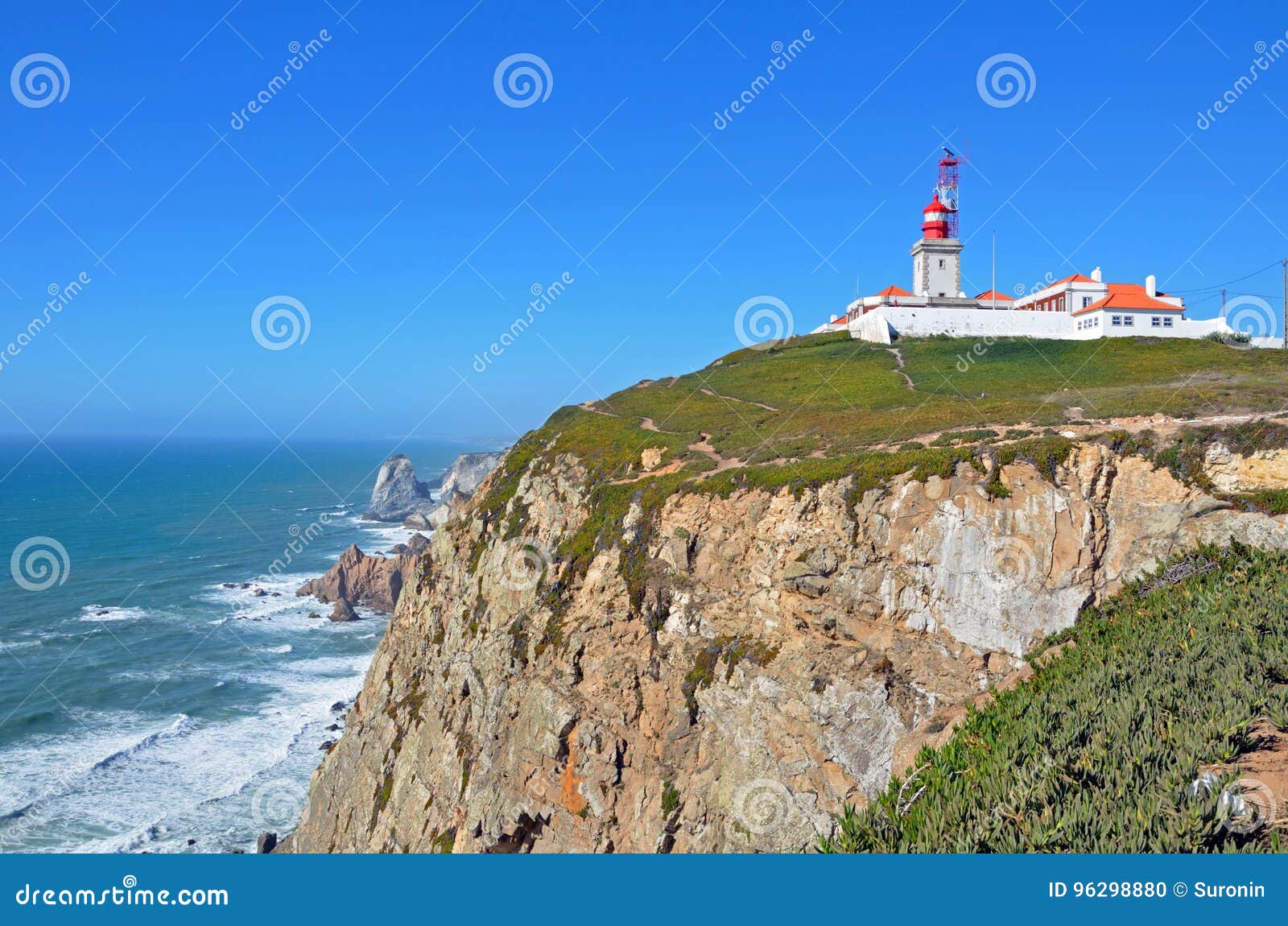 Cape Roca stock photo. Image of atlantic, landmass, landscape - 96298880