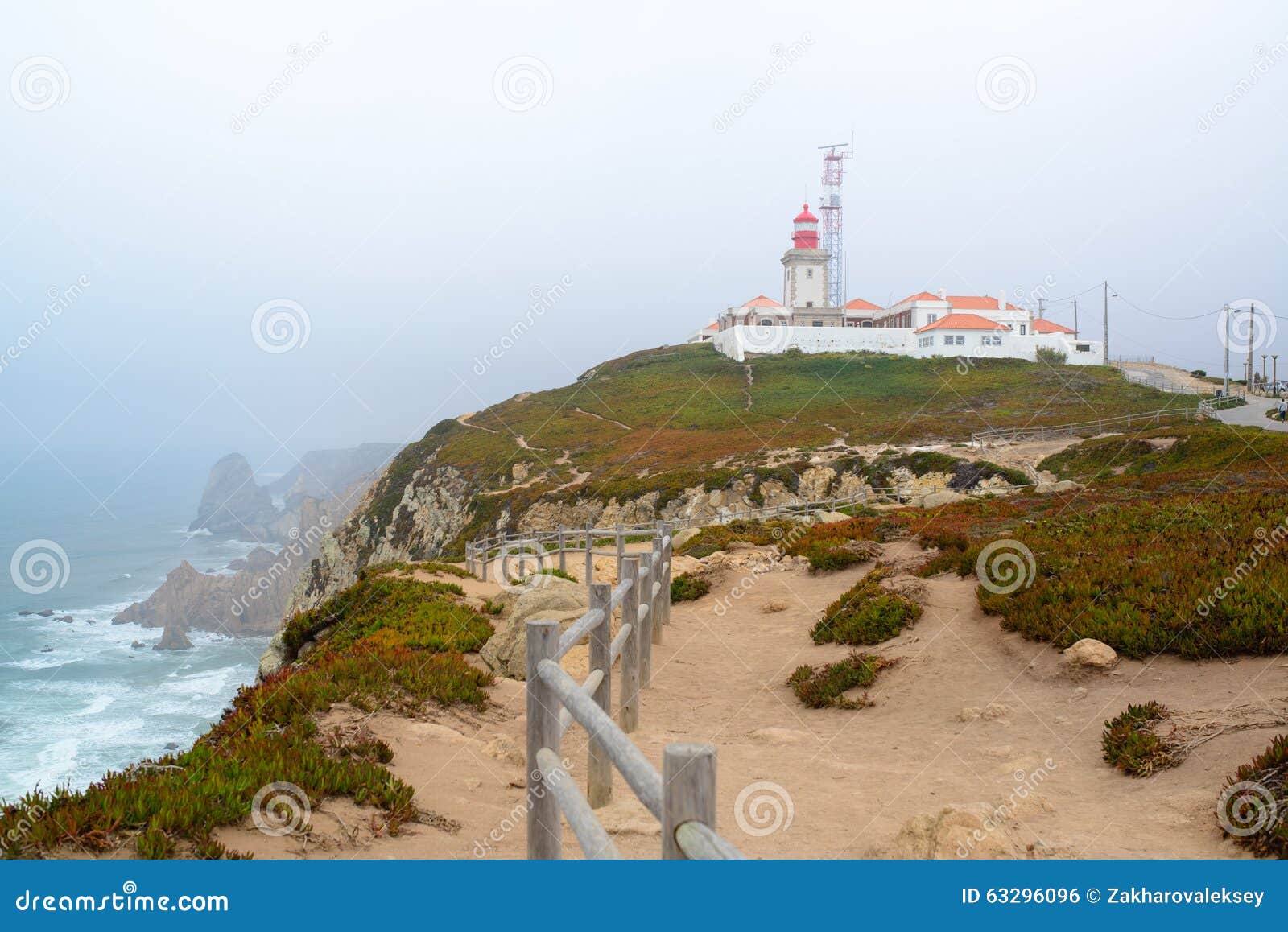 Cape Rock is the Endpoint of Portugal Stock Photo - Image of blue ...