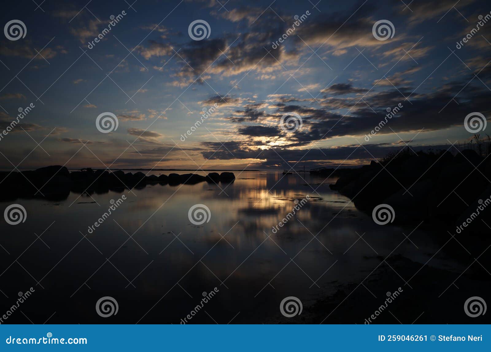 Cape Sable at Sunset, Nova Scotia Stock Image - Image of blue, evening ...