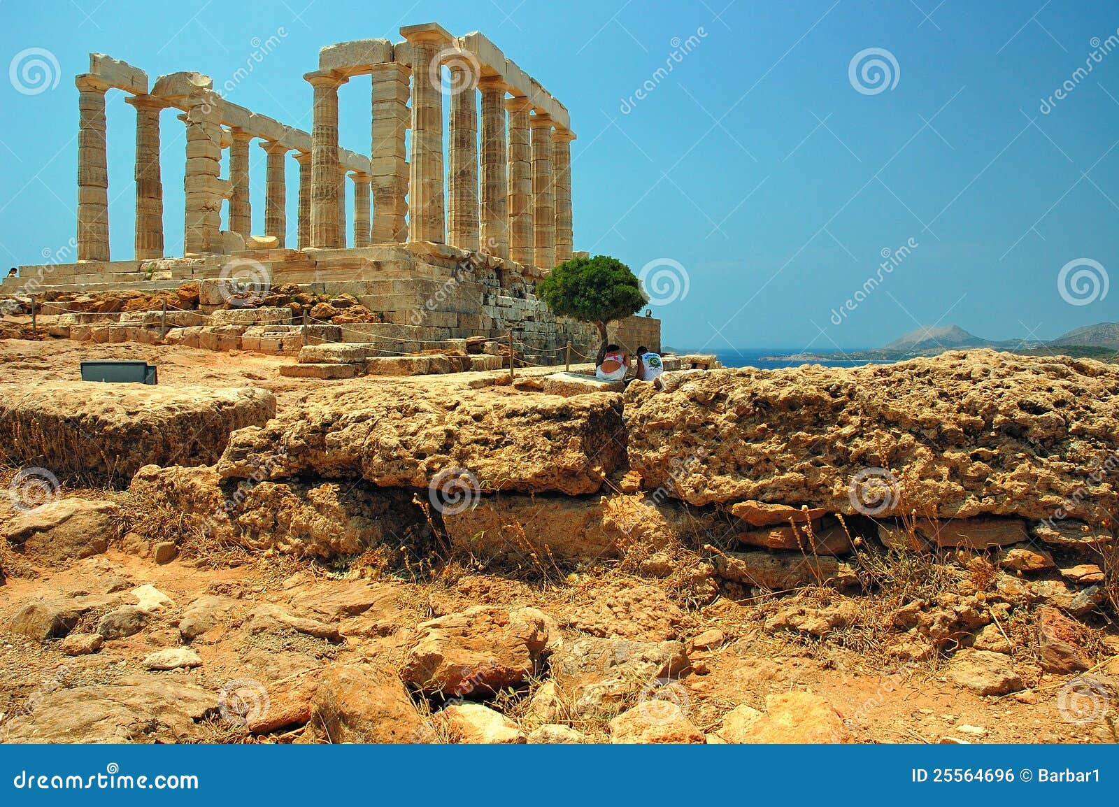 Cape Sounion stock photo. Image of holidays, greece, mediterranean ...