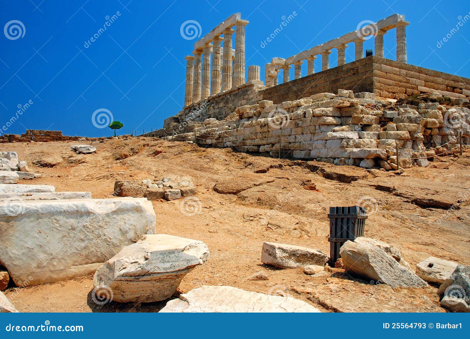Cape Sounion stock image. Image of ruins, poseidon, tourism - 25564793